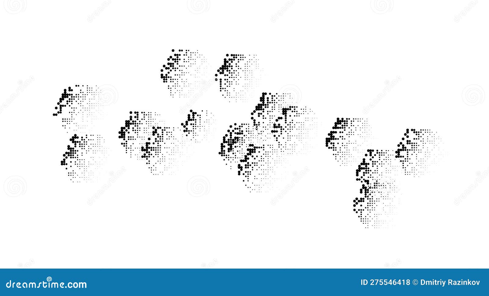 Hexagon Halftone Pattern. Vector Honeycomb Background. Stock Vector ...