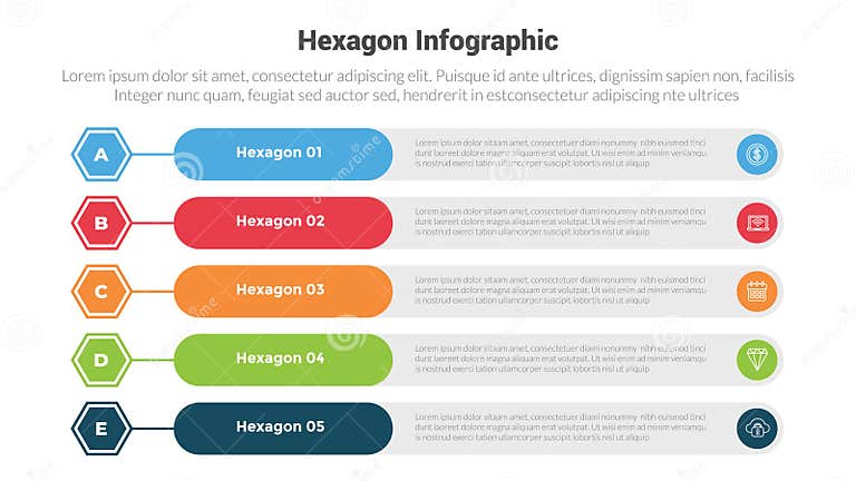 Hexagon or Hexagonal Honeycombs Shape Infographics Template Diagram ...