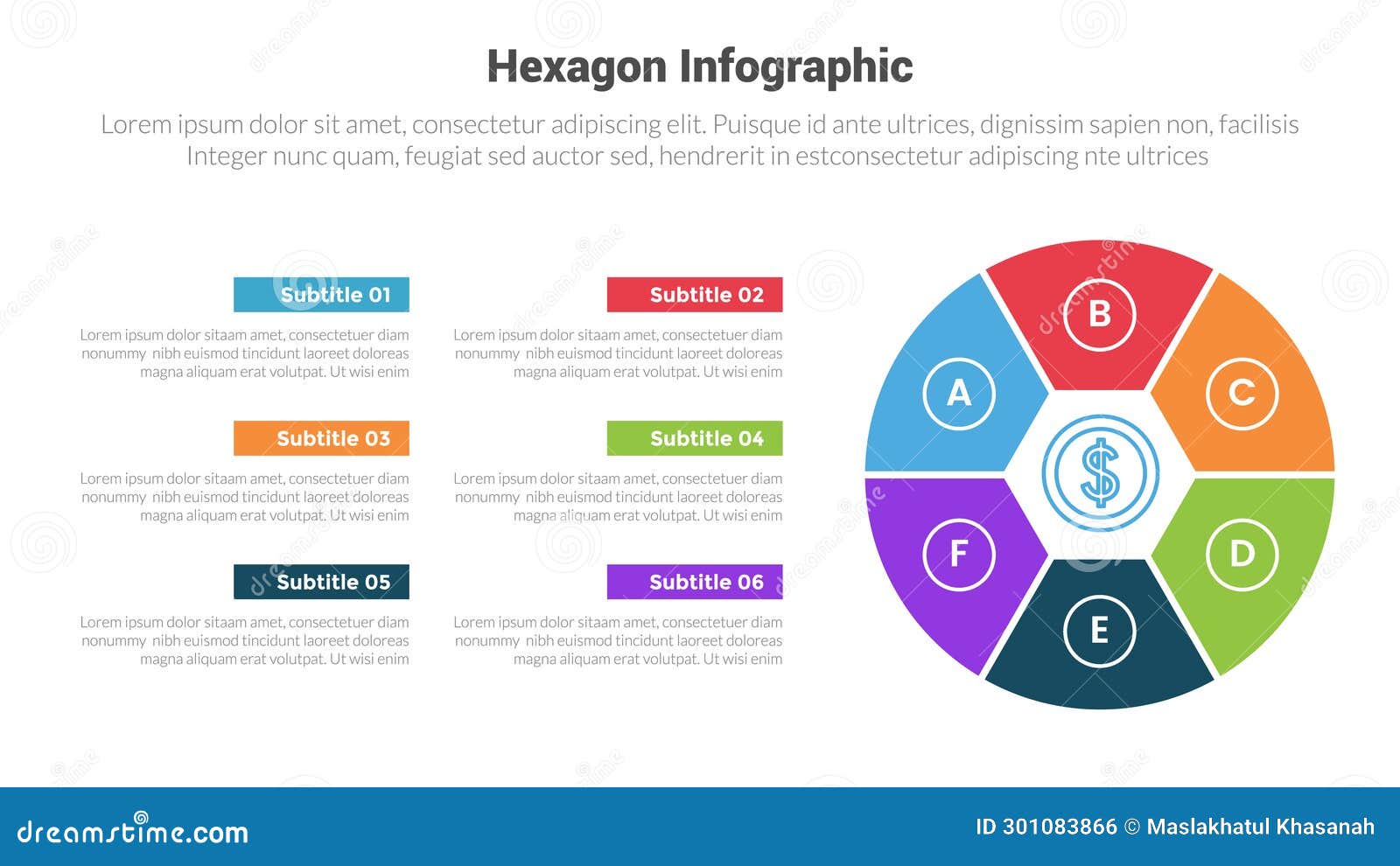 Hexagon or Hexagonal Honeycombs Shape Infographics Template Diagram ...