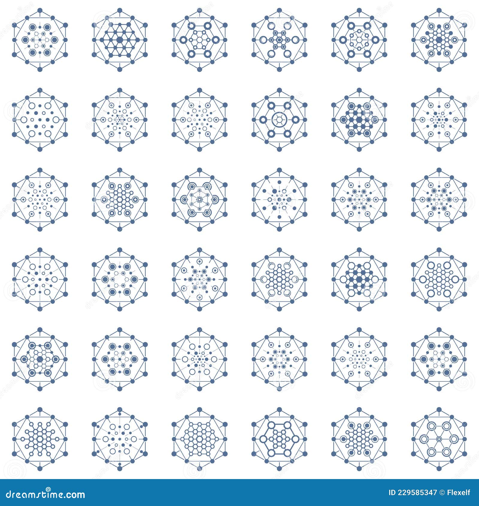 Hexagon. Hexagonal Shape Element and Sign. Global Connection Concept ...