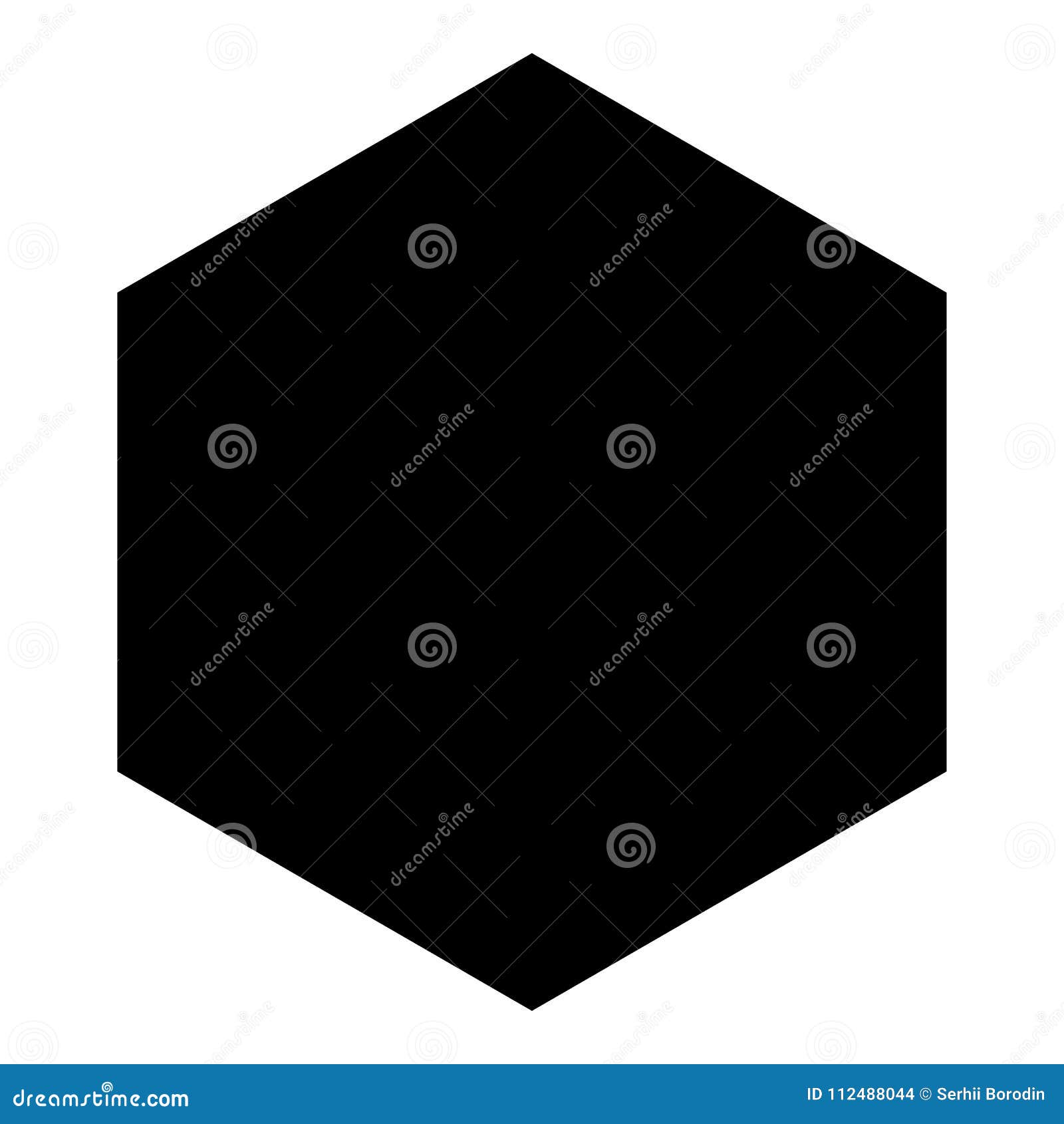 Hexagon Icon Black Color Illustration Flat Style Simple Image Stock ...