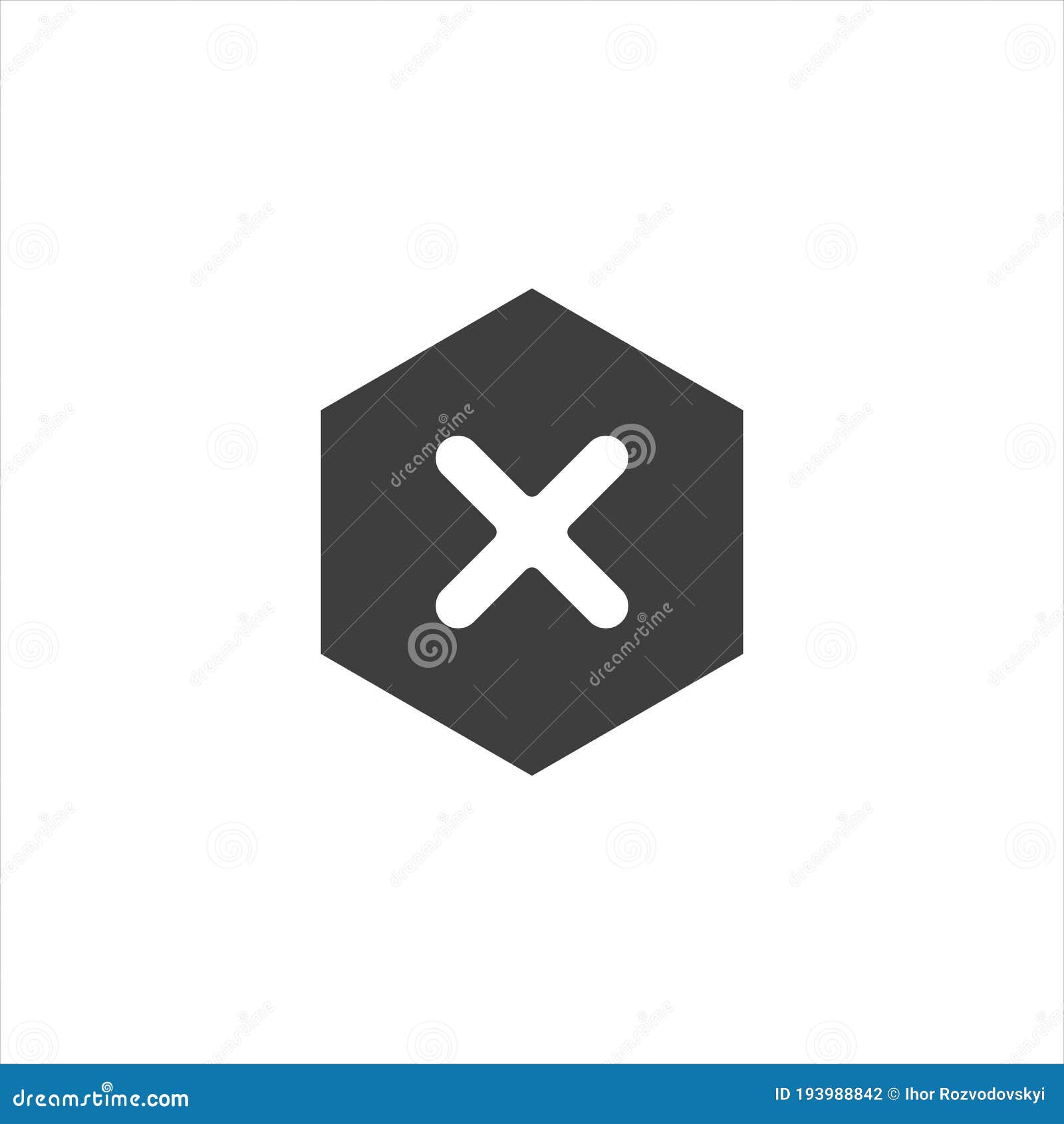 Hexagon Icon of Vector Geometry Hexagonal Six Sided Polygon Hexagon ...