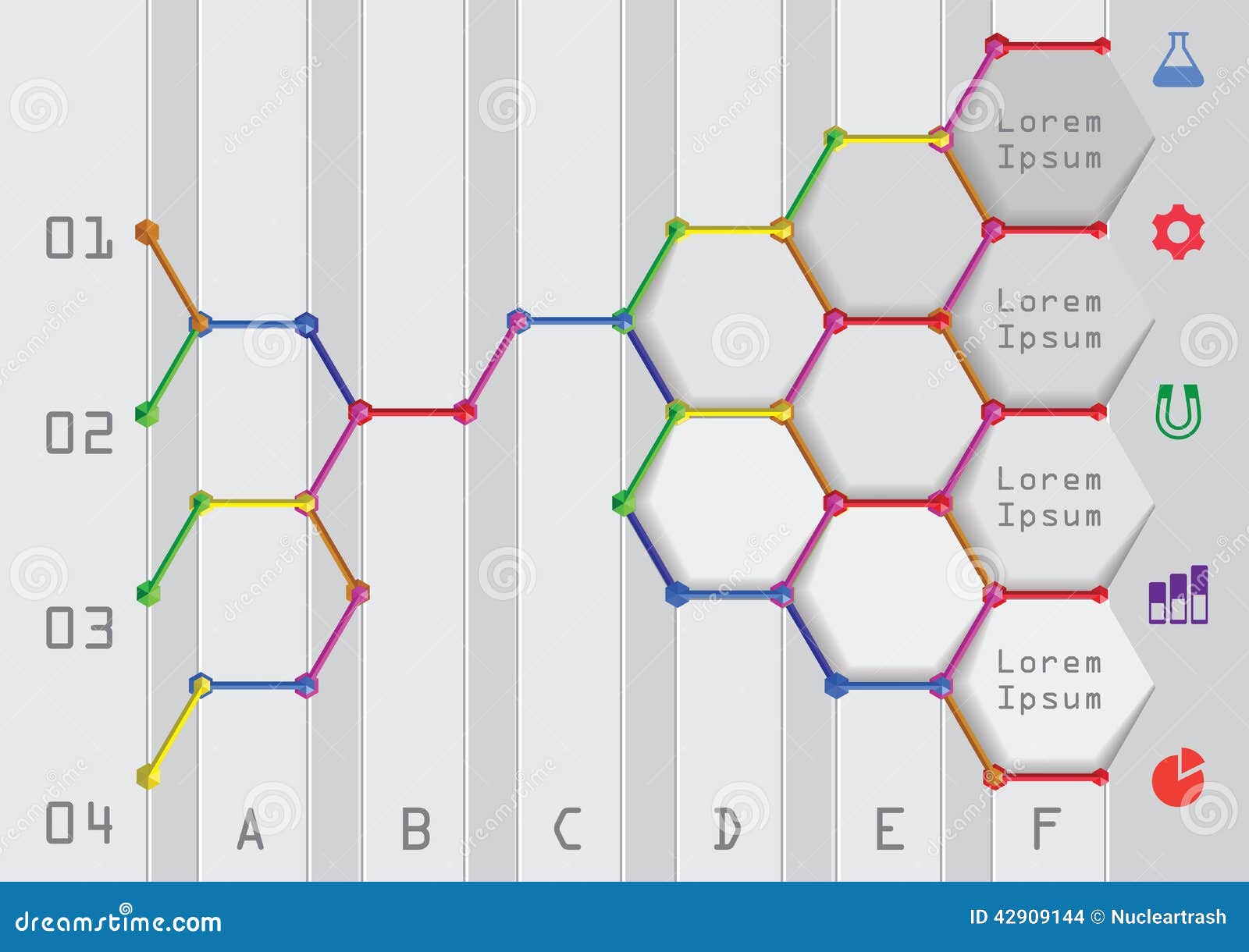 Hexagon Infographic For 8 Pillar Of The Digital Transformation Cartoon ...