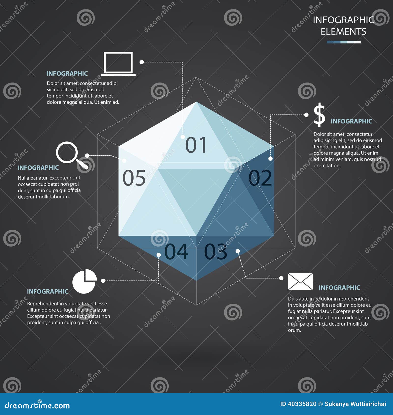 Hexagon Infographic stock vector. Illustration of label - 40335820