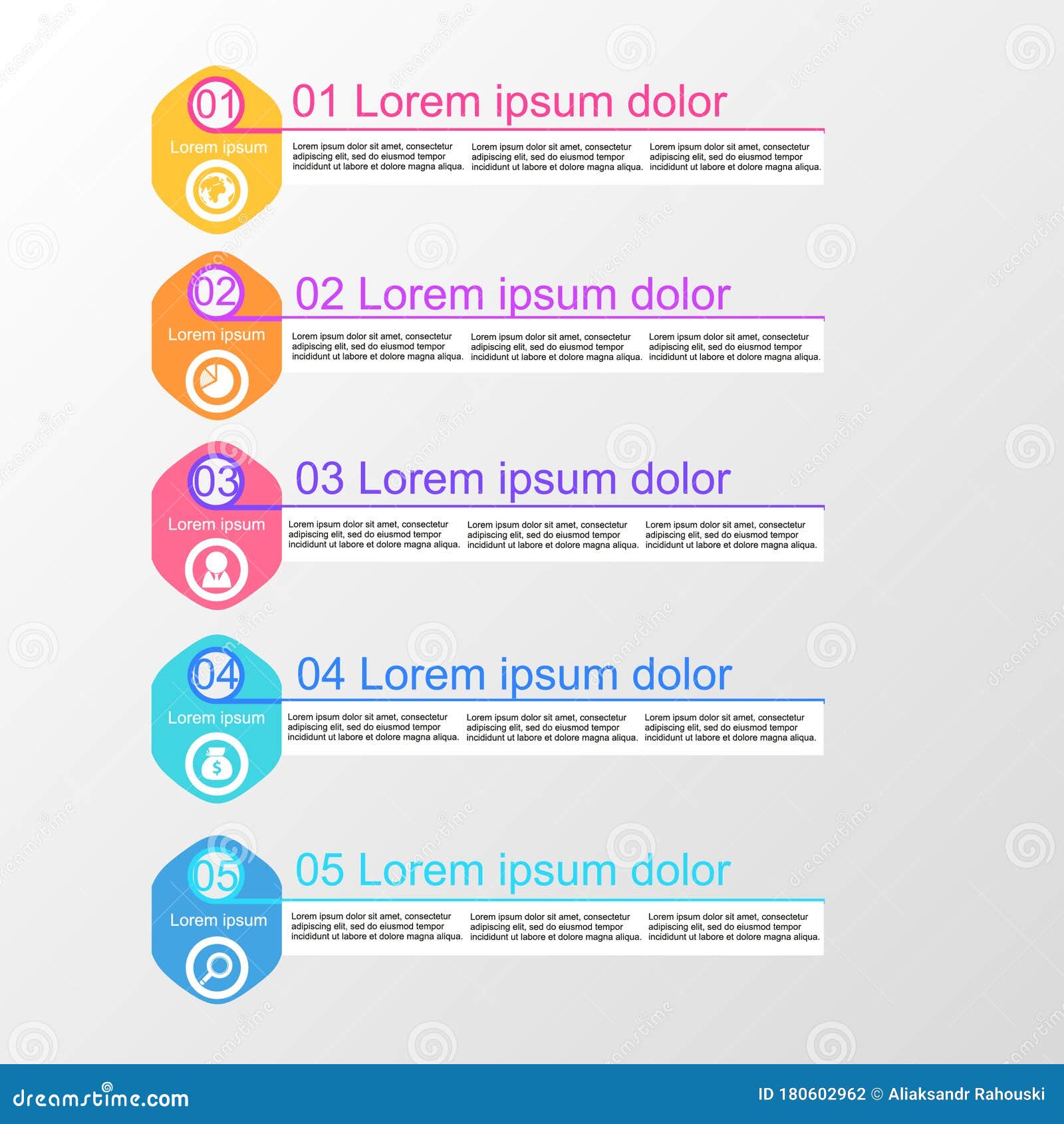 Five Process Cycle Blank Business Diagram Illustration | CartoonDealer ...
