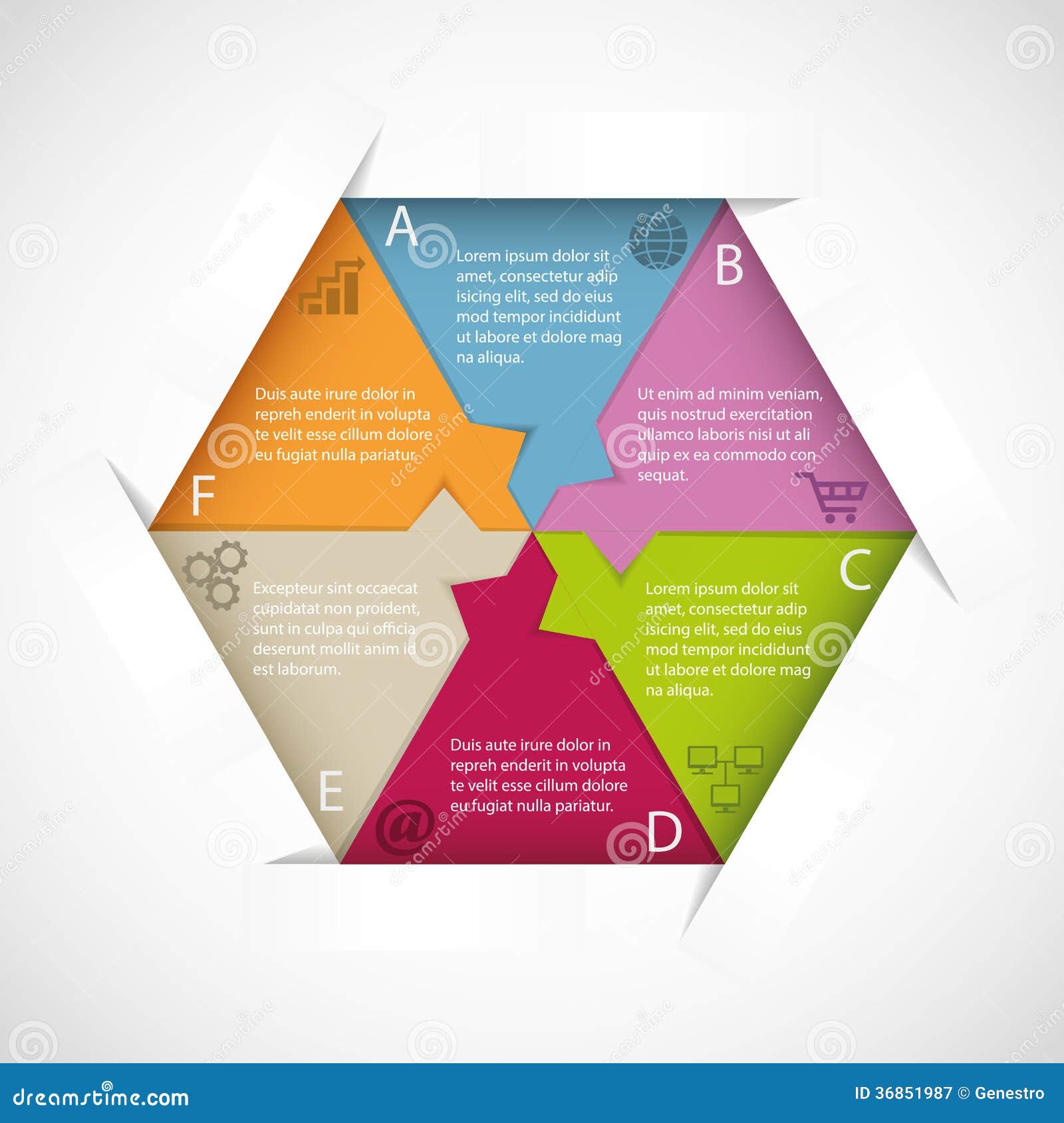 Hexagon Infographic Template Stock Vector - Illustration of sign ...