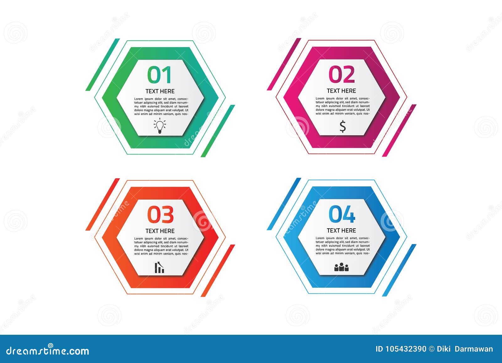 Hexagon Infographics Set Template Concept Idea Stock Vector ...