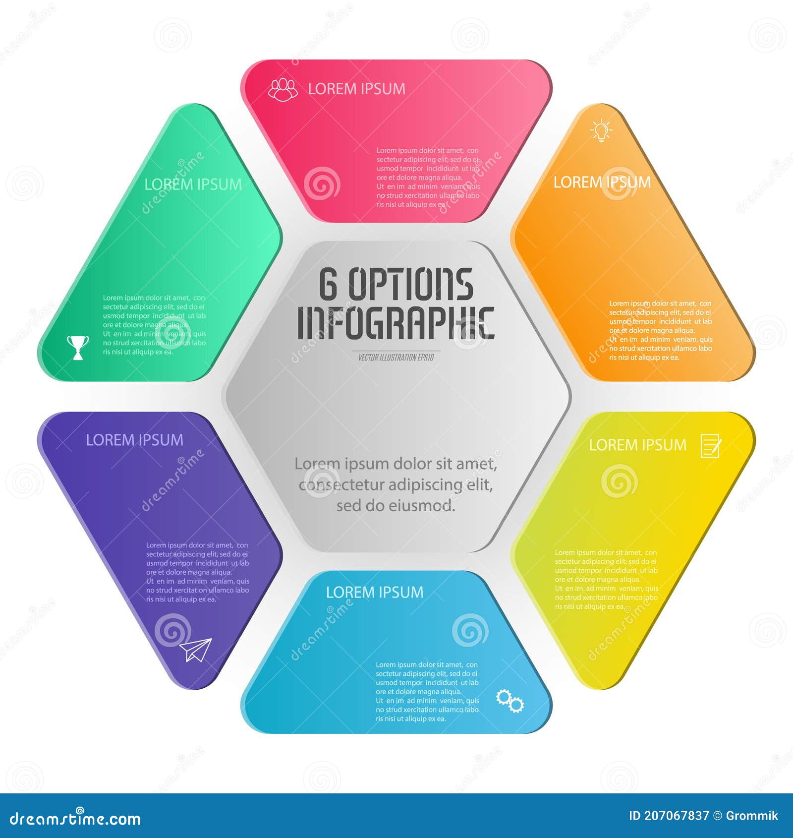 Triangular Diagram Chart. Triangle With 3 Steps Parts. Triangle Design ...