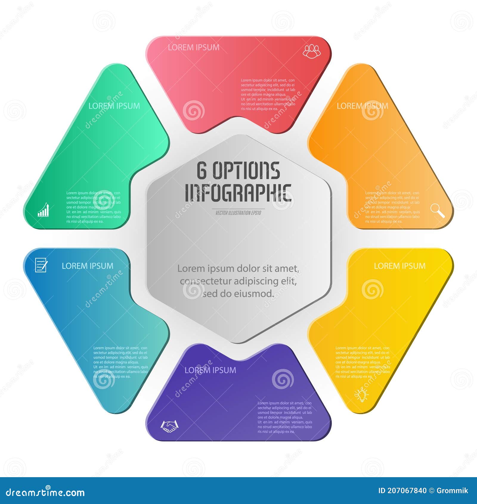 Triangular Diagram Chart. Triangle With 3 Steps Parts. Triangle Design ...