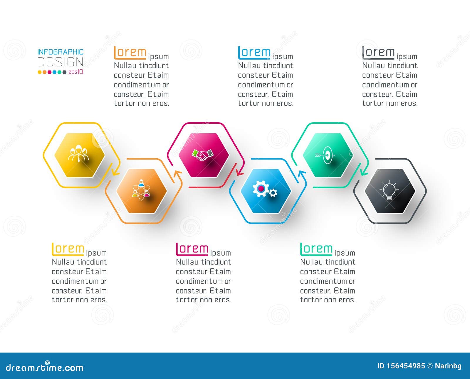Hexagon Inforgraphic on Vector Graphic Art Stock Vector - Illustration ...