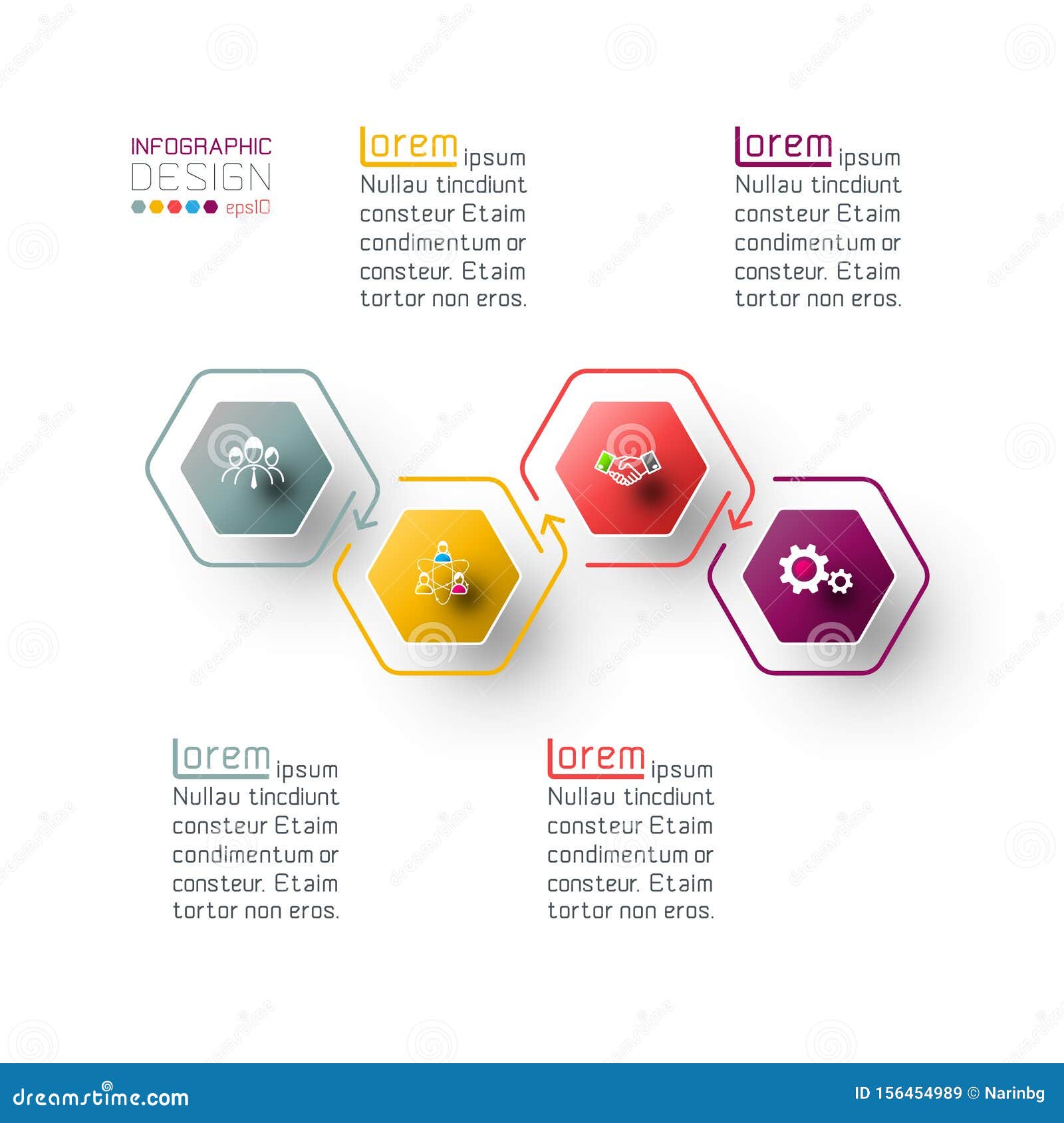 Hexagon Inforgraphic on Vector Graphic Art Stock Vector - Illustration ...