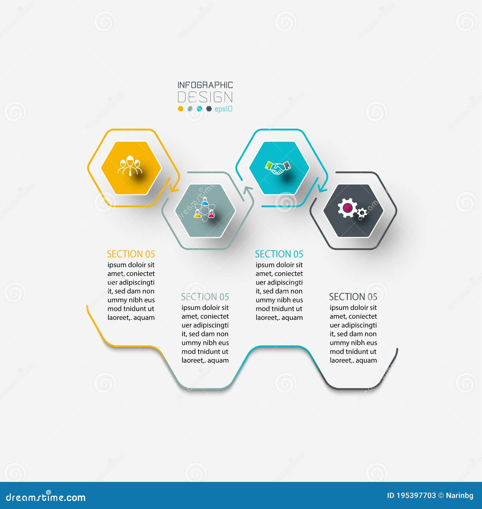 Hexagon Inforgraphics on Vector Graphic Art Stock Vector - Illustration ...