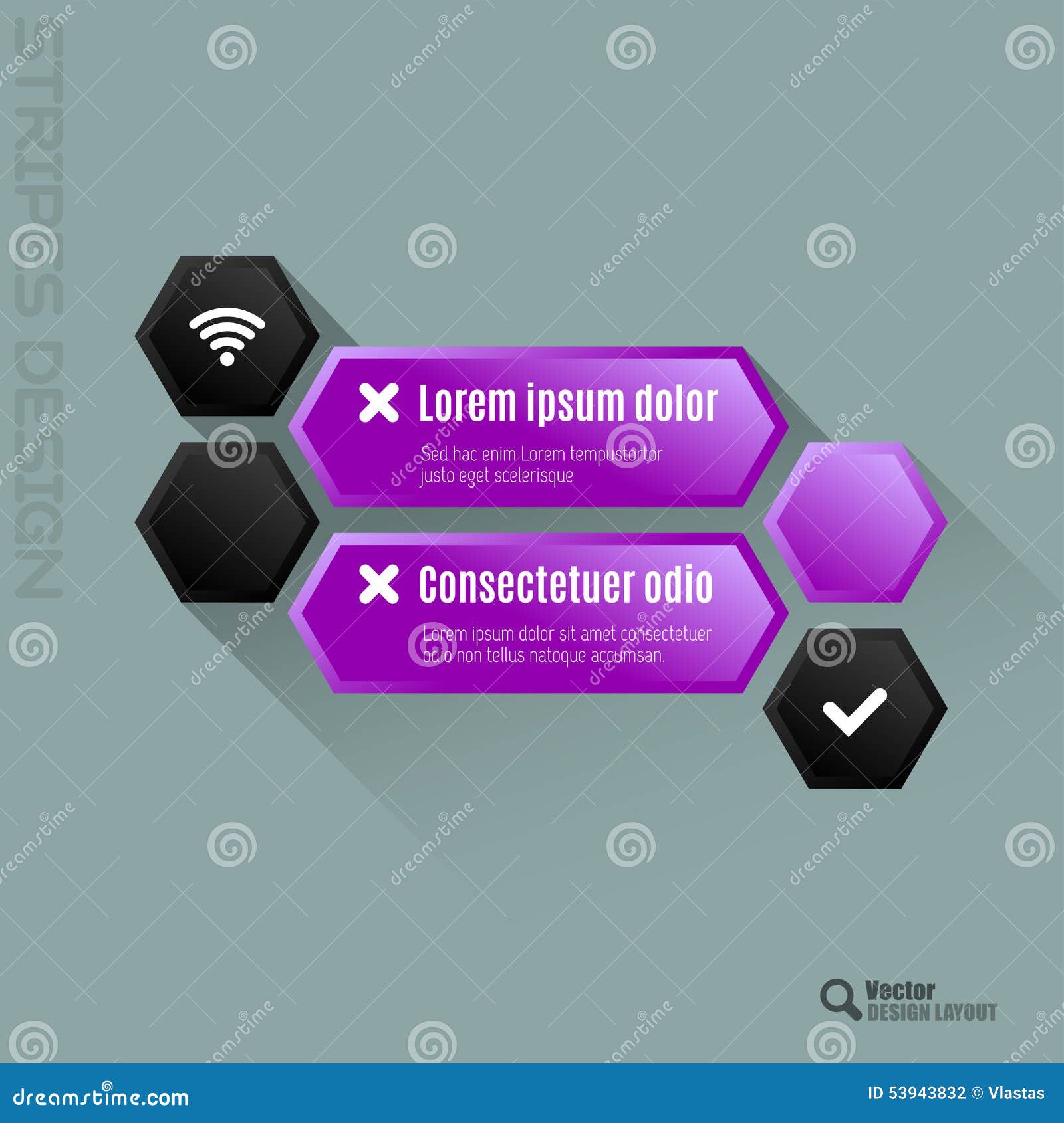 Hexagon Interface stock vector. Illustration of menu - 53943832