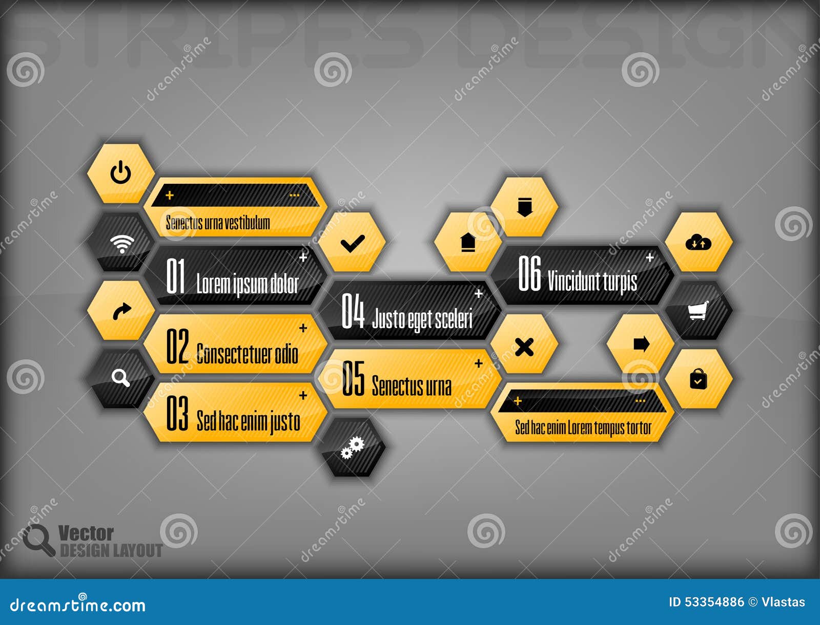 Hexagon Layout stock illustration. Illustration of digital - 53354886