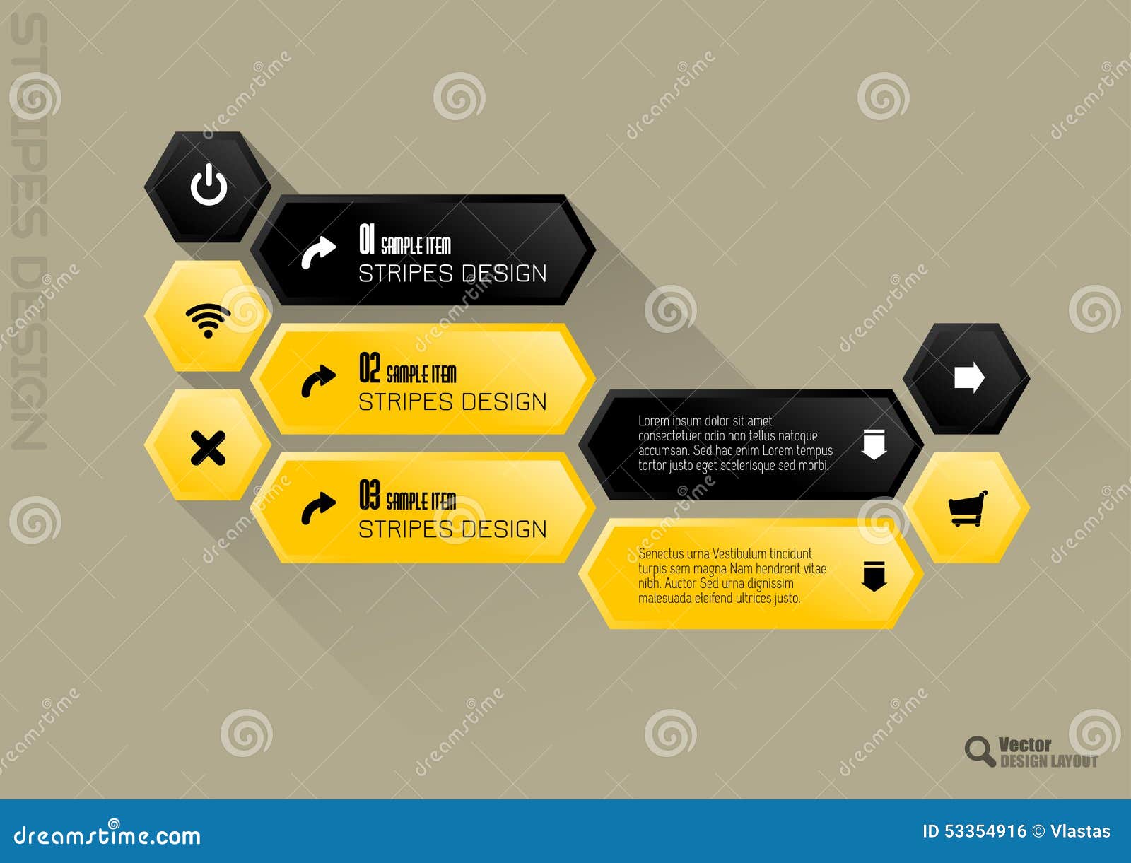Hexagon Layout stock illustration. Illustration of brochure - 53354916