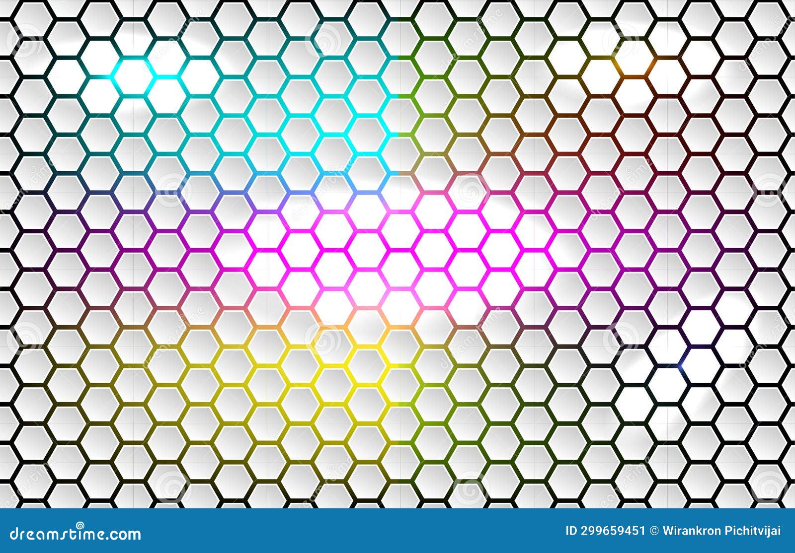 Hexagon Light Effect Vector Transparent With Golden Glitter ...