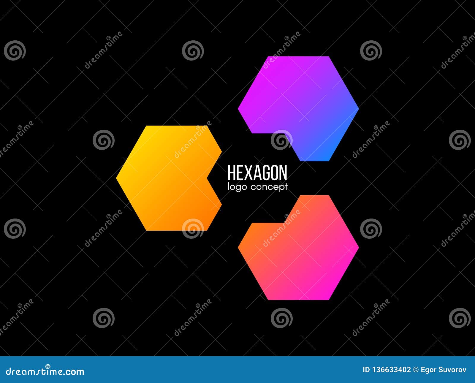 Hexagon Logo Design. Gradient Cube Logotype. Modern Business Concept ...