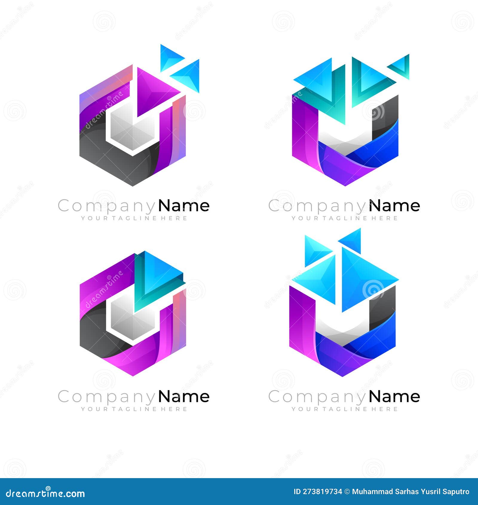 Hexagon Logo with Technology Design Vector, Pixel Logos Stock Vector ...