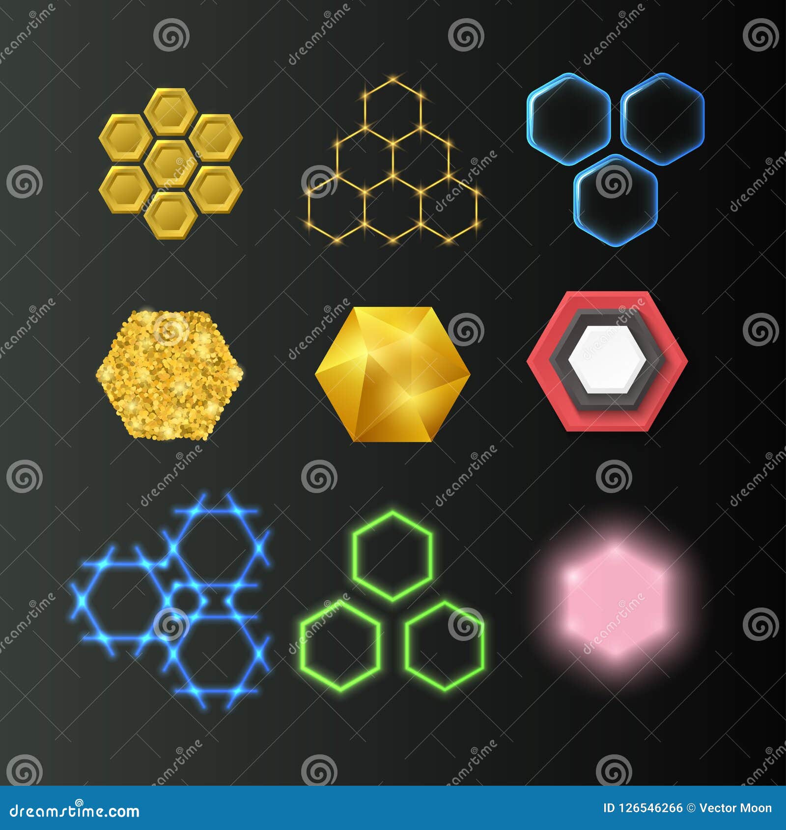 Hexagon Design Geometric Elements Honeycombs Abstract Geometric Modern ...