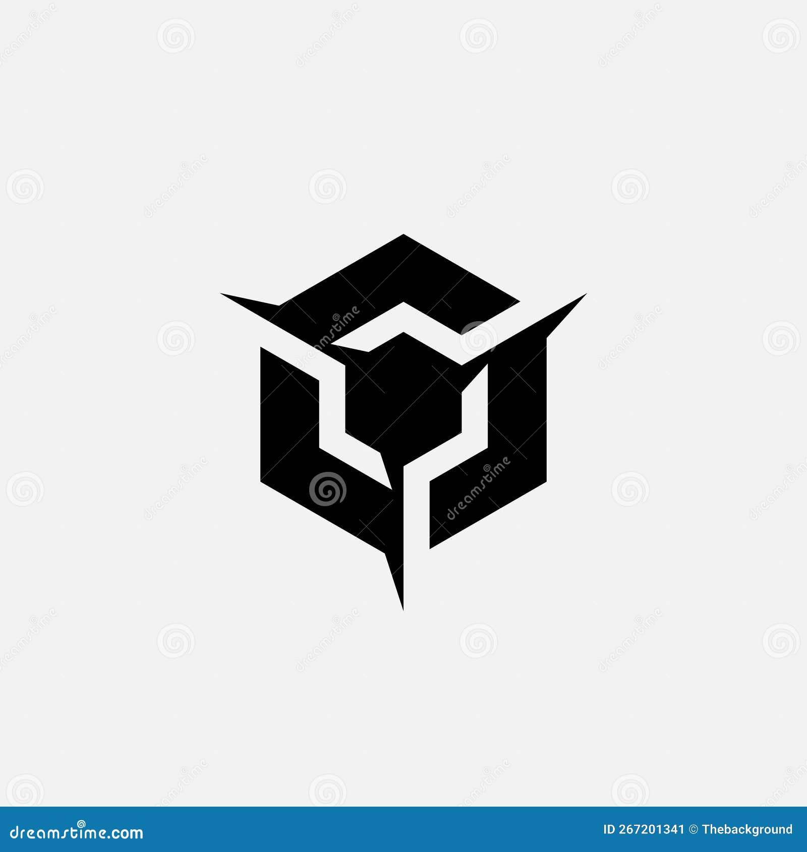 Hexagon Logotype. Creative Geometric Emblem. Team Logo Vector Design ...