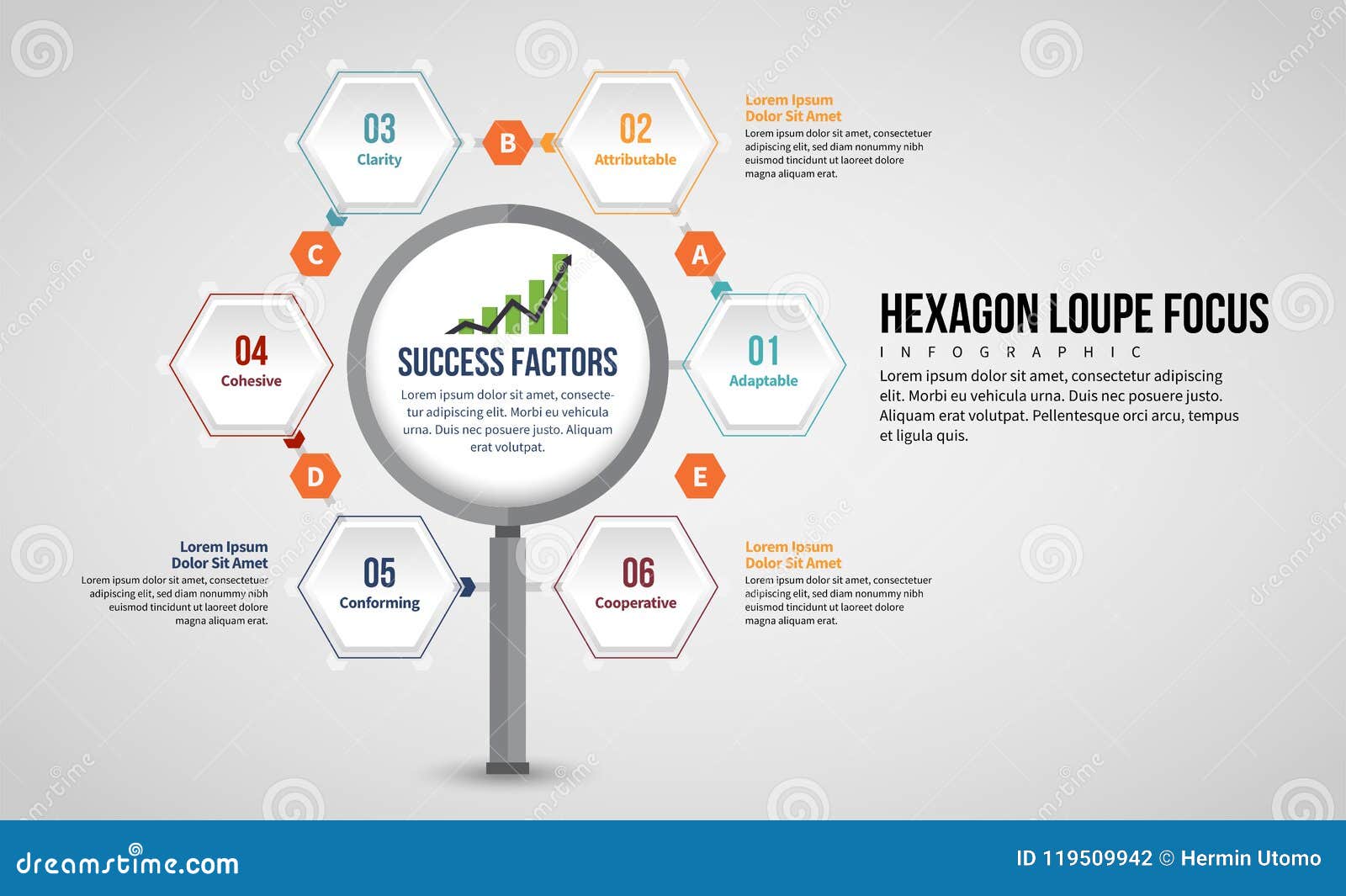 Focus Factor Magnifier Infographic Vector Illustration | CartoonDealer ...