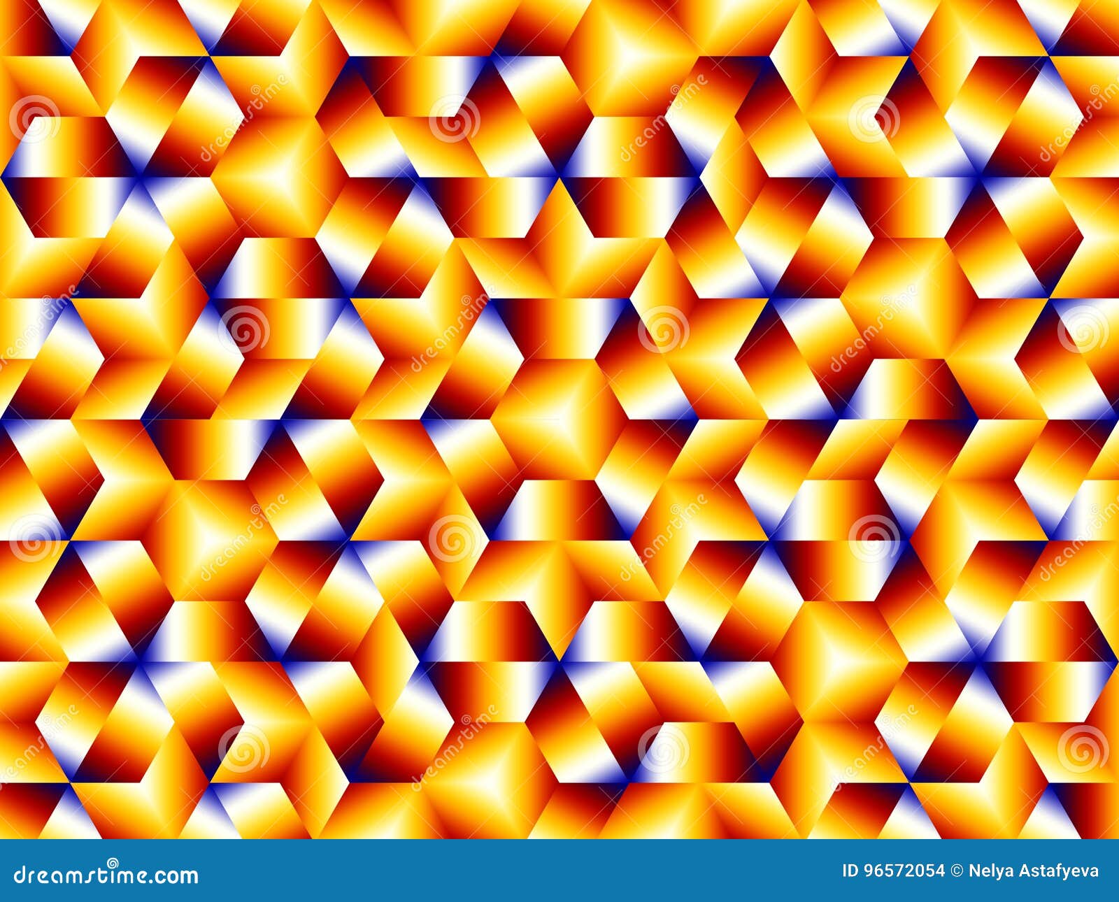 A Hexagon Made of Sparkling Multi-colored Triangles. Stock Illustration ...