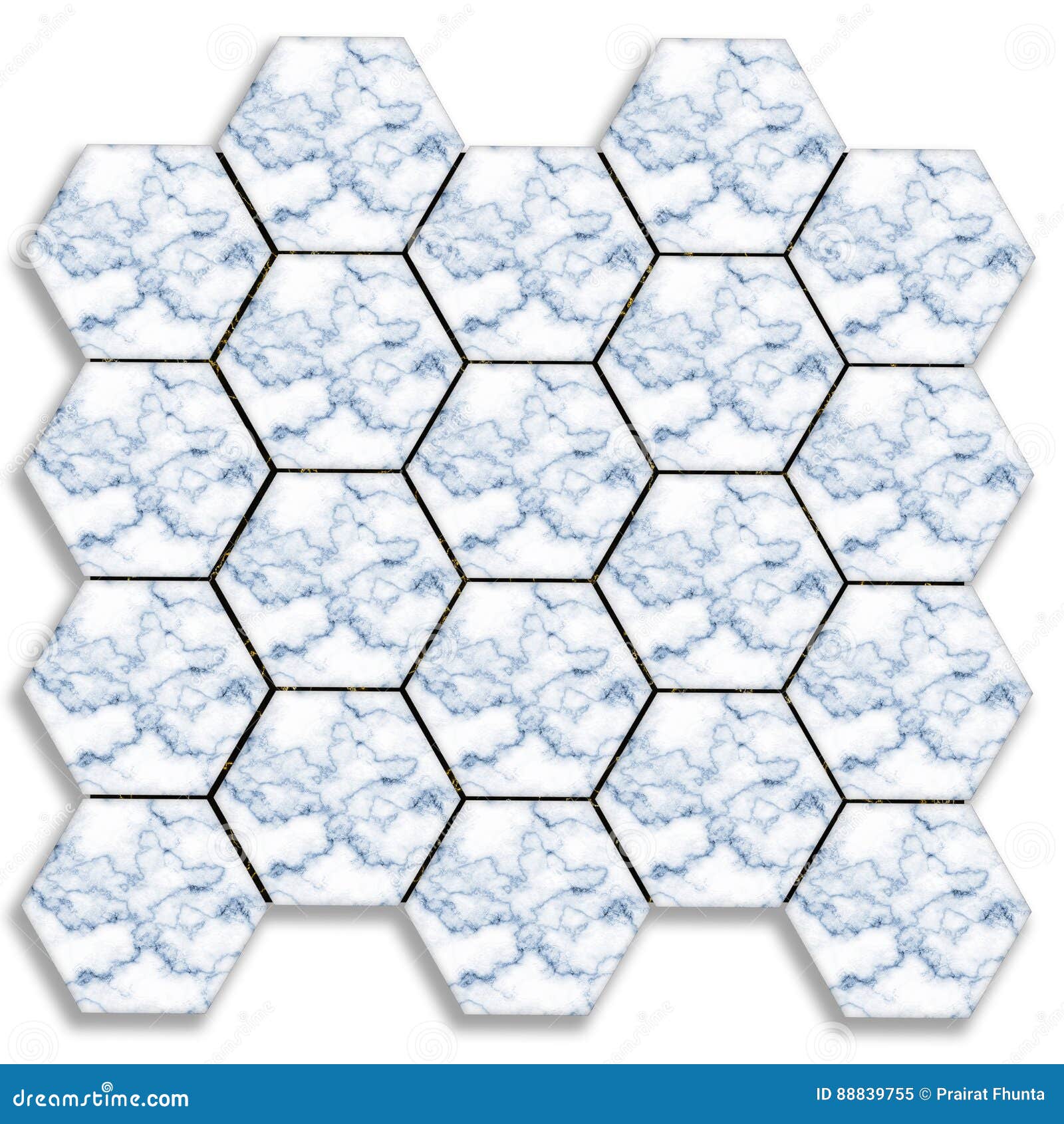Hexagon marble tile. stock illustration. Illustration of hexagon - 88839755