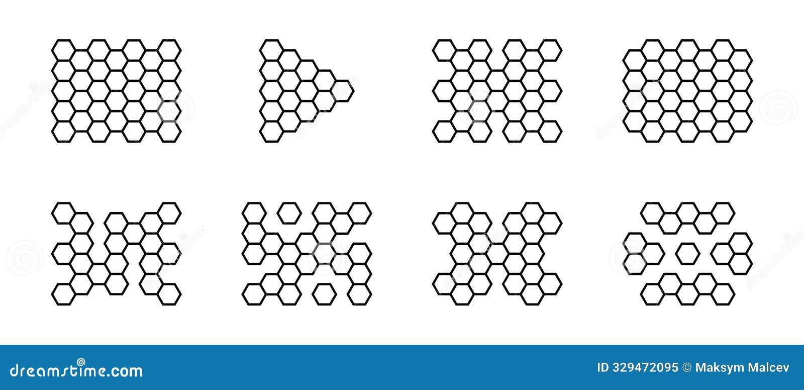 Hexagon Pattern. Abstract Geometric Composition of Hexagons. Honeycomb ...