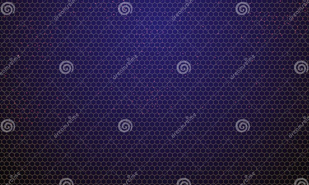 Hexagon Pattern Background with Particles. Stock Vector - Illustration ...