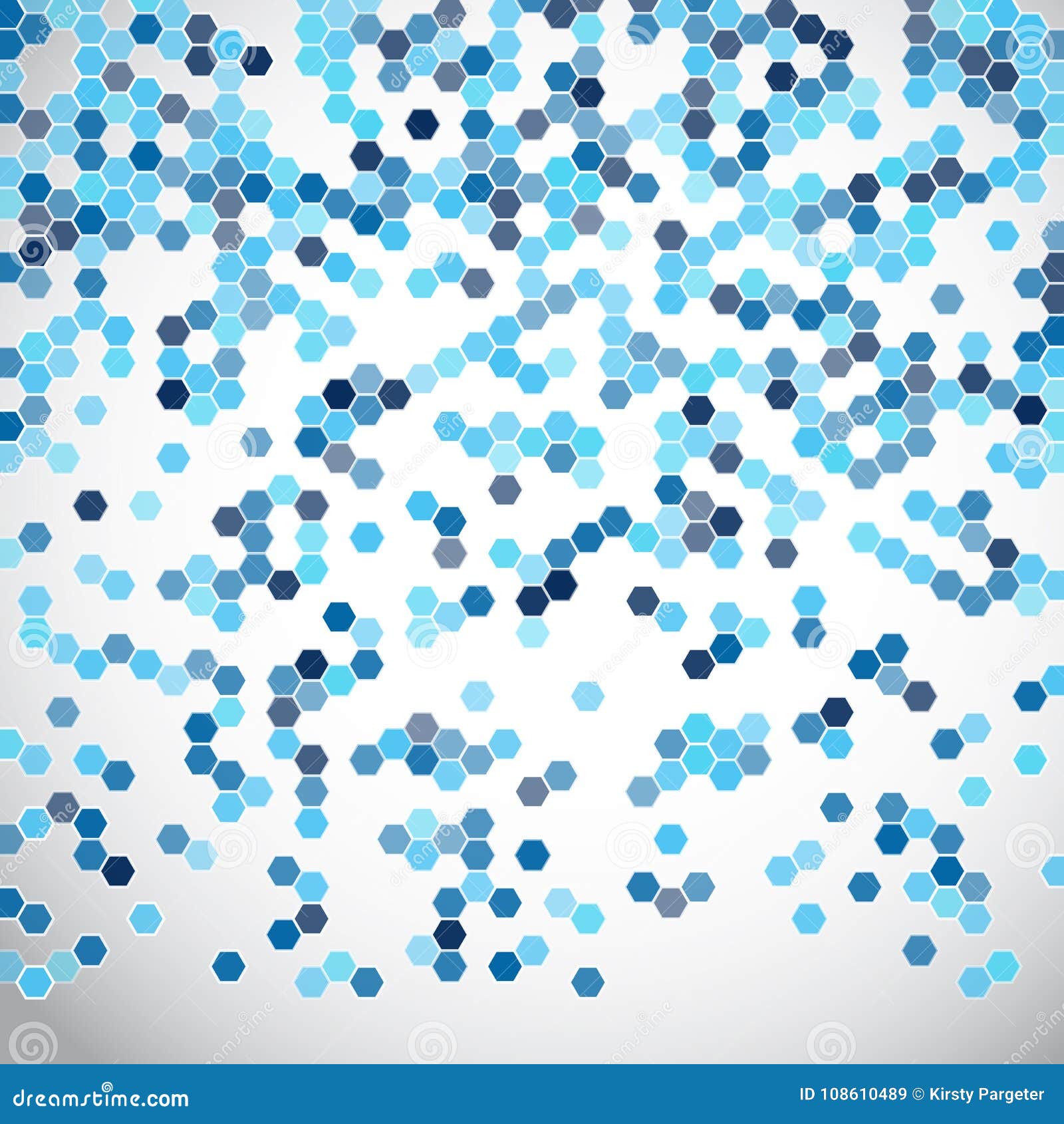 Hexagon Pattern Background in Shades of Blue Stock Vector ...