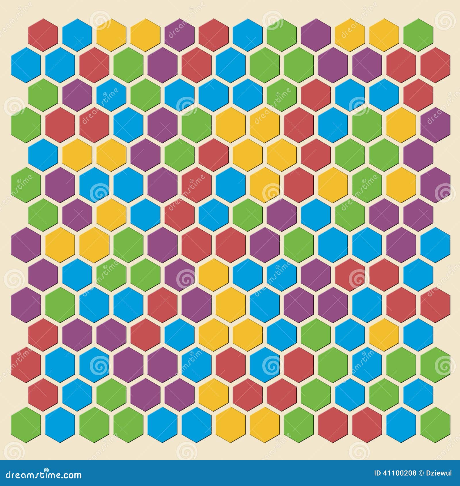 Hexagon pattern stock illustration. Illustration of color - 41100208