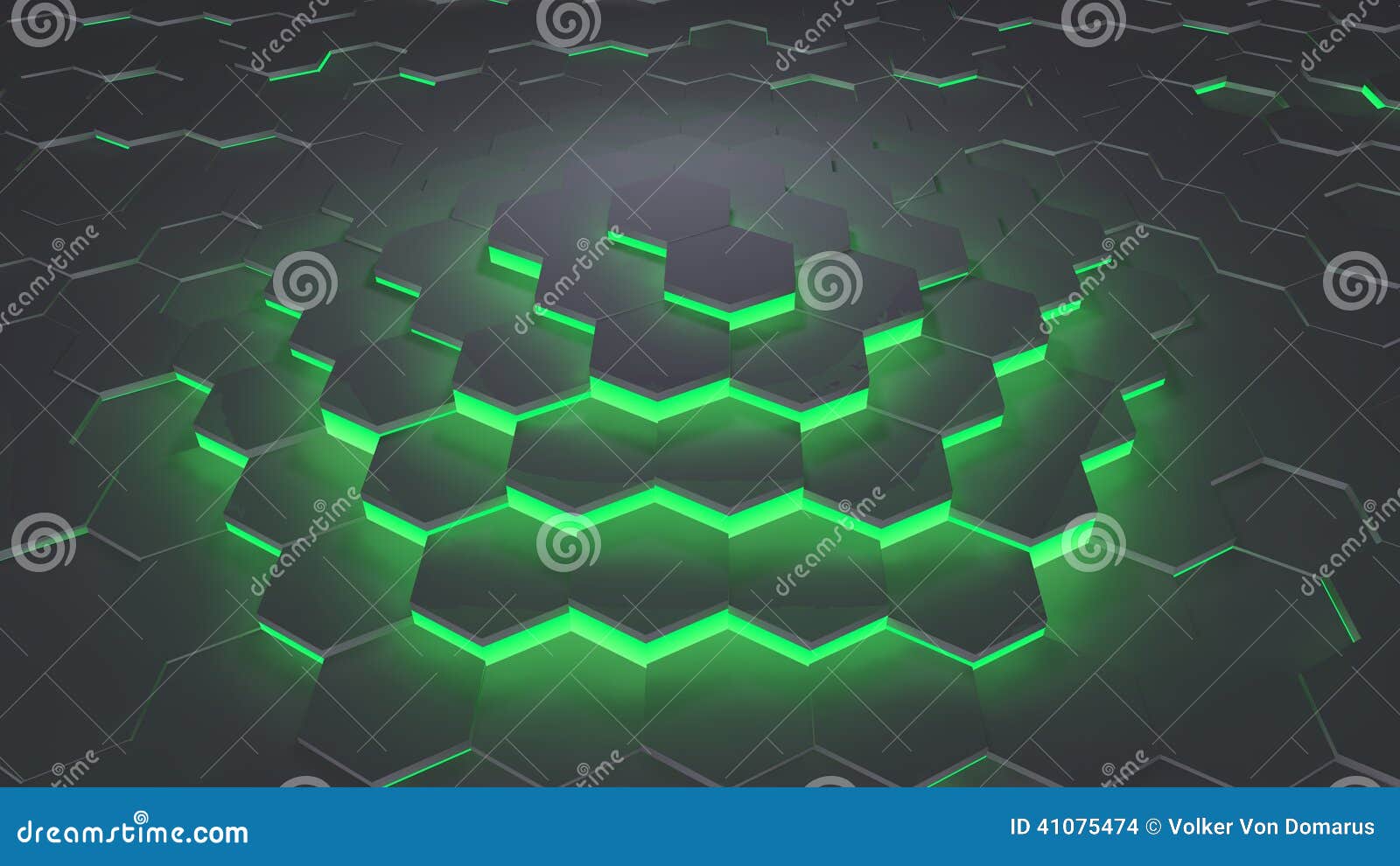 Hexagon pattern green stock illustration. Illustration of futuristic ...