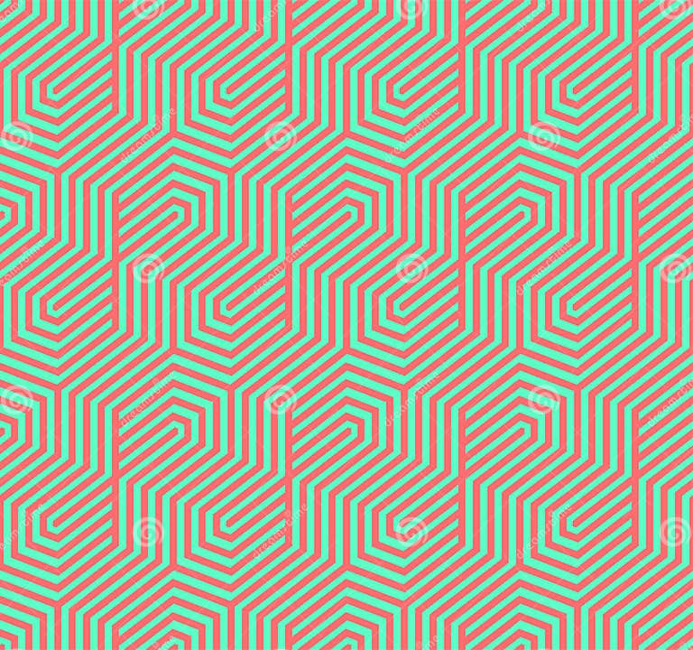 Hexagon Pattern Seamless Line Vector Stock Vector - Illustration of ...