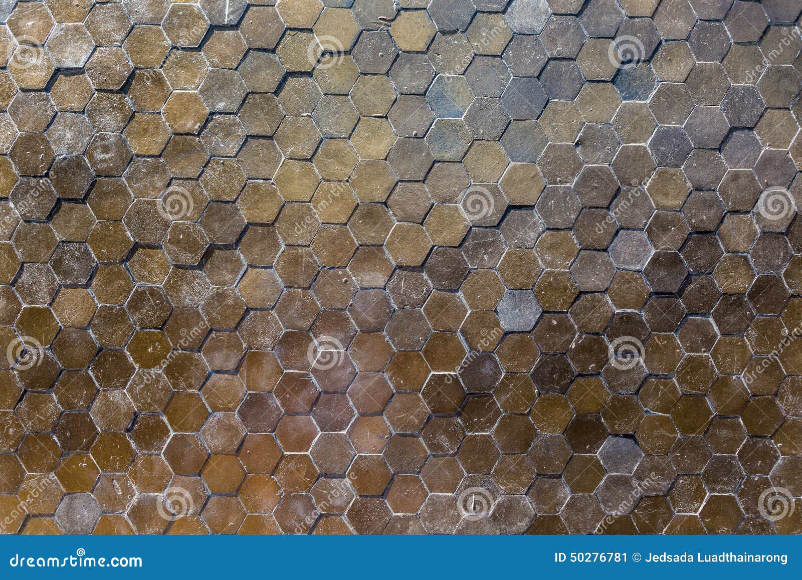 Hexagon pattern tile wall stock image. Image of tile - 50276781