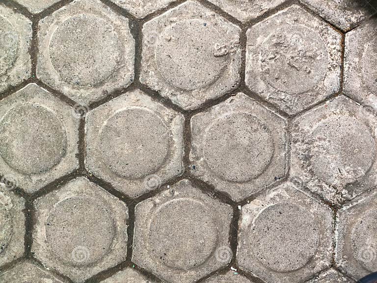 Hexagon Paving Bricks Background and Pattern Stock Photo - Image of ...