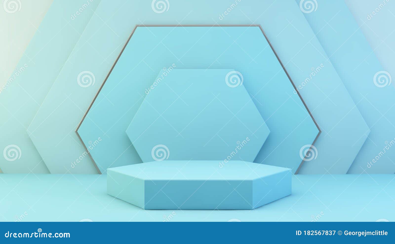 Hexagon platform stock illustration. Illustration of blanck - 182567837