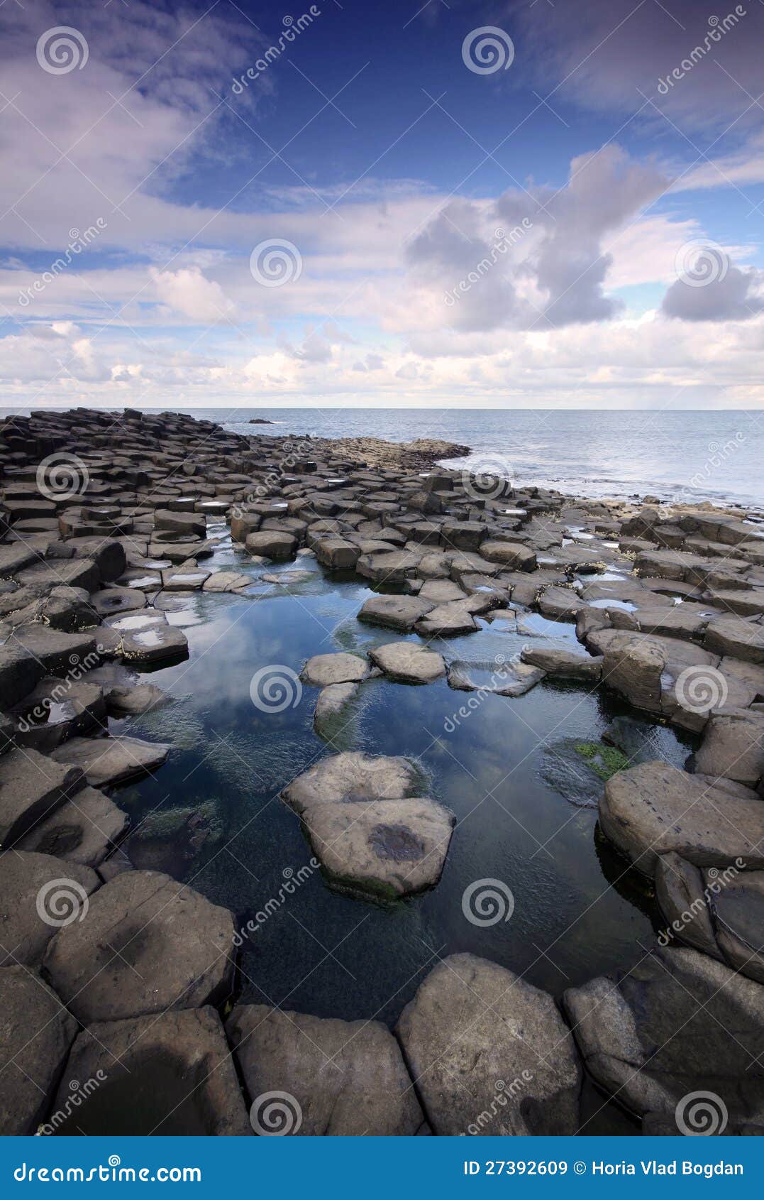 Hexagon Rocks of the Giant S Causeway Stock Image - Image of geology ...