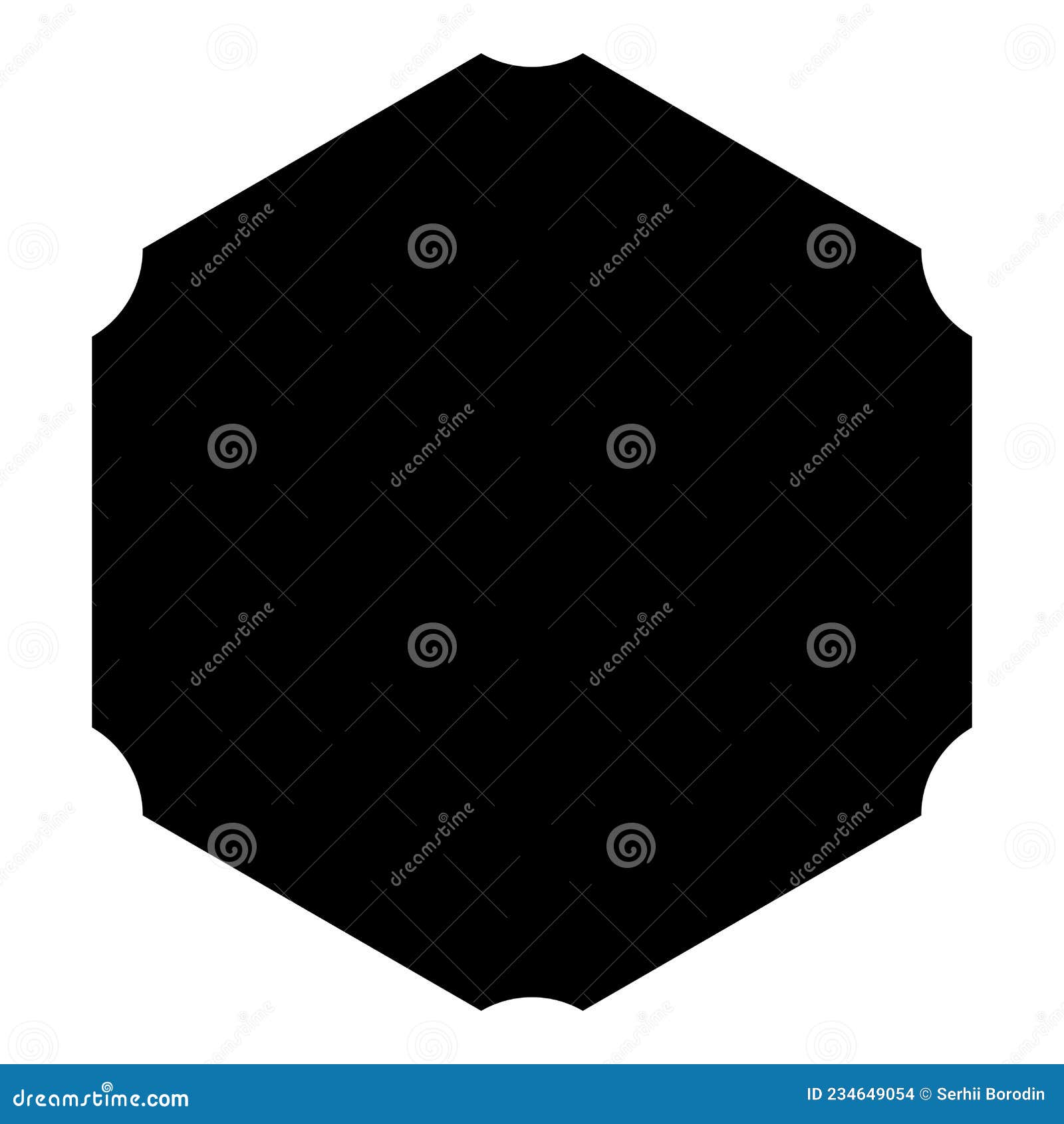 Hexagon with Rounded Corners Icon Black Color Vector Illustration Flat ...
