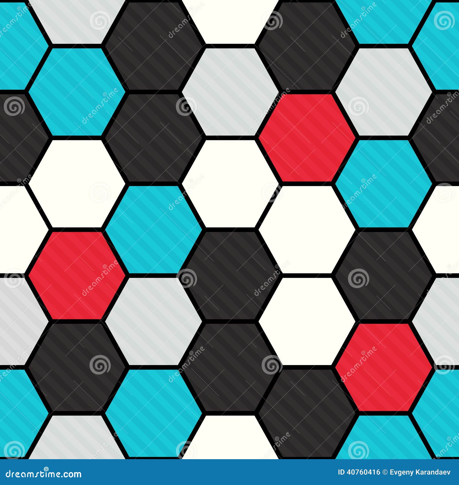 Hexagon seamless pattern stock vector. Illustration of abstract - 40760416