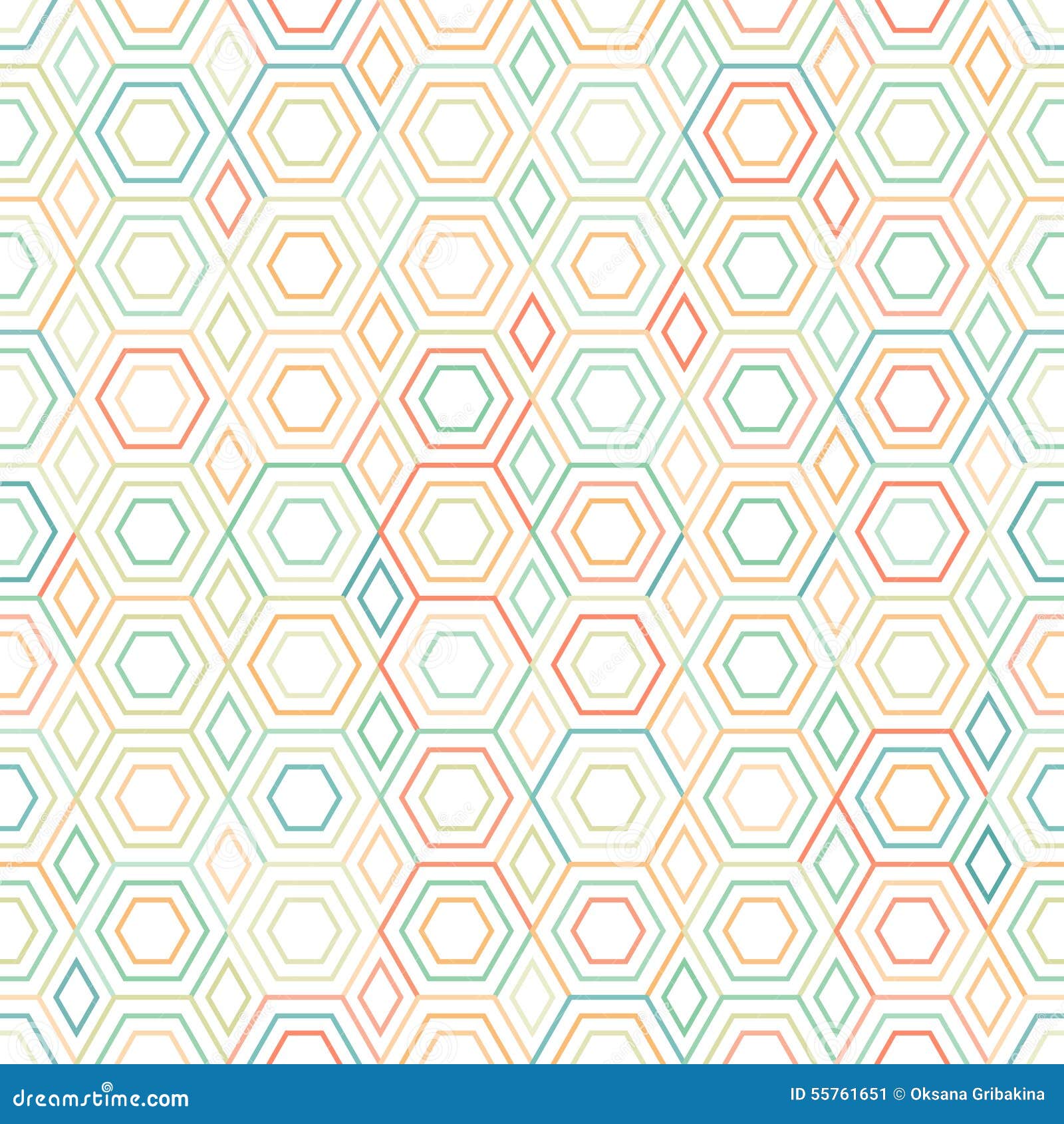 Hexagon seamless pattern stock vector. Illustration of geometric - 55761651