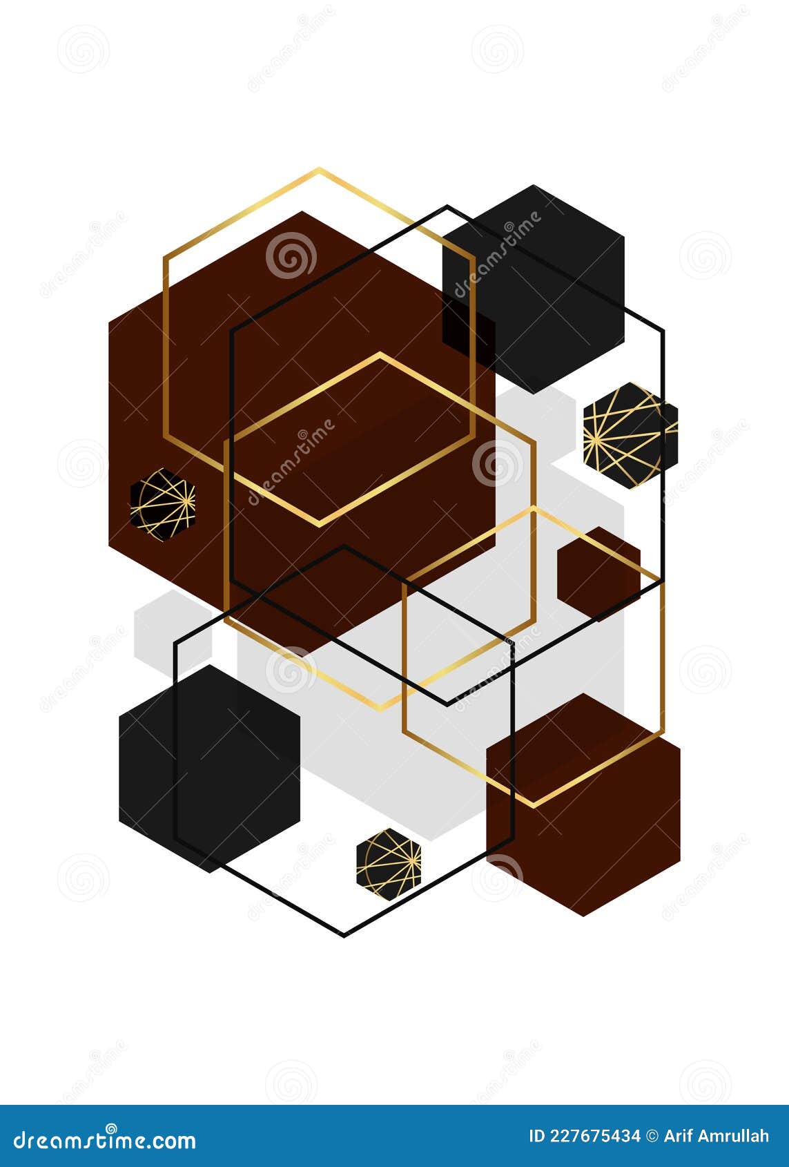 Hexagon Shape Abstract Background Vector Illustration. Stock Vector ...