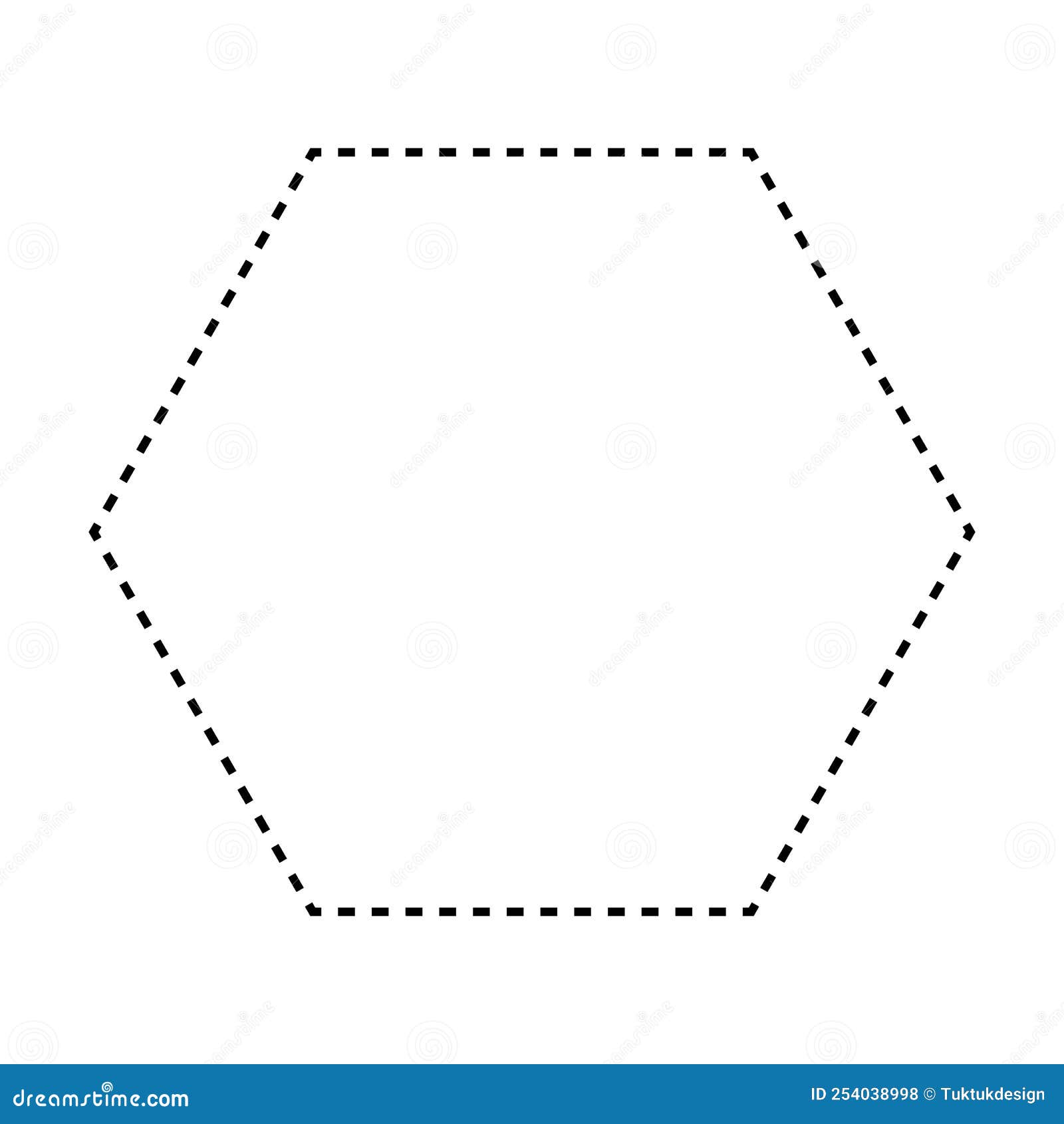 Hexagon Shape Dashed Symbol Vector Icon for Creative Graphic Design ...