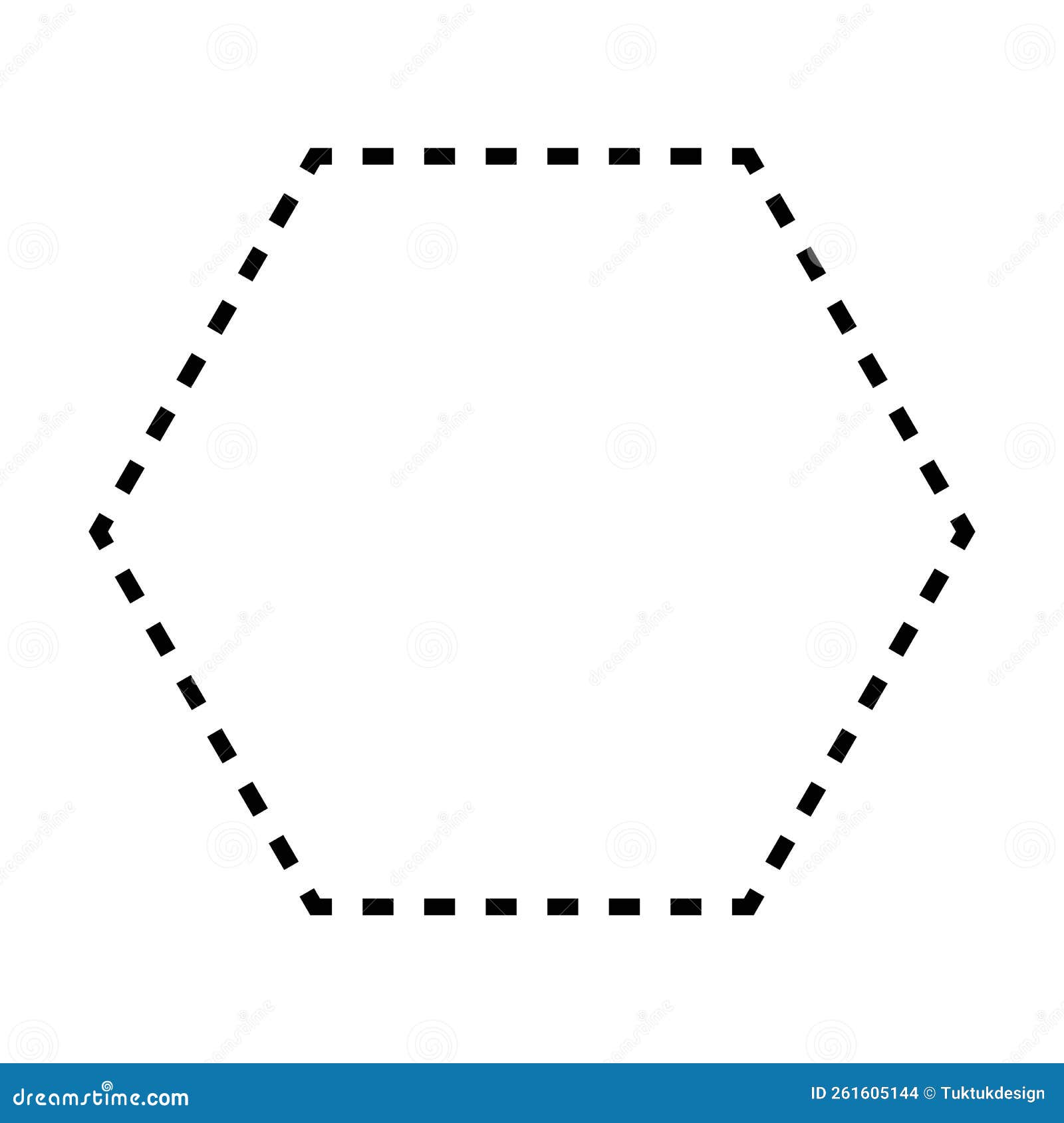 Hexagon Shape Dashed Symbol Vector Icon for Creative Graphic Design Ui ...