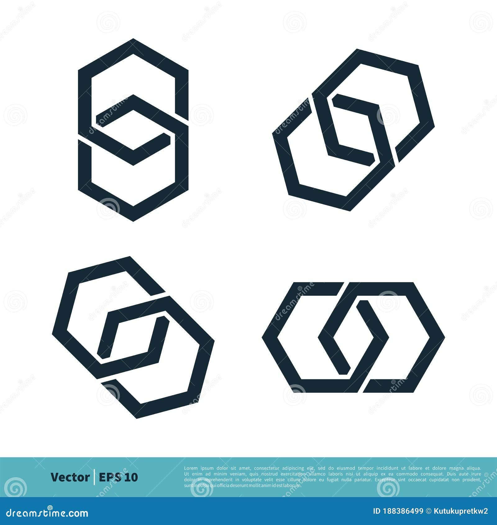 Hexagon Shape Infinity Icon Vector Logo Template Illustration Design ...
