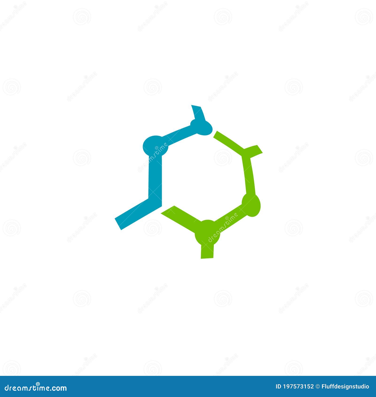 Hexagon Shape Shows the Structure of a Molecule Stock Vector ...