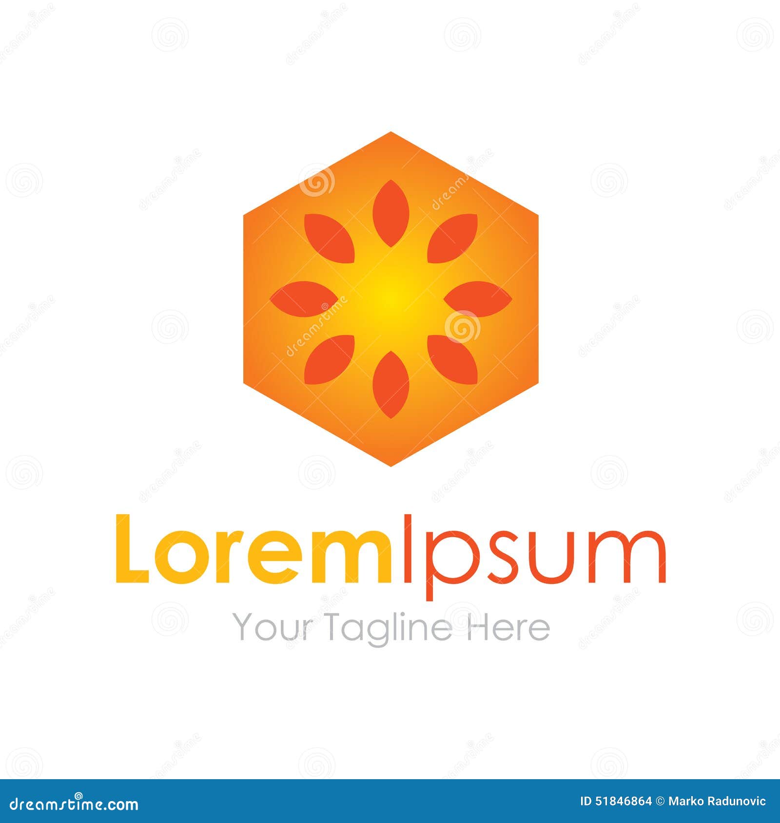 Hexagon Shape Sunbeam Eco Nature Energy Solutions Concept Elements Icon ...