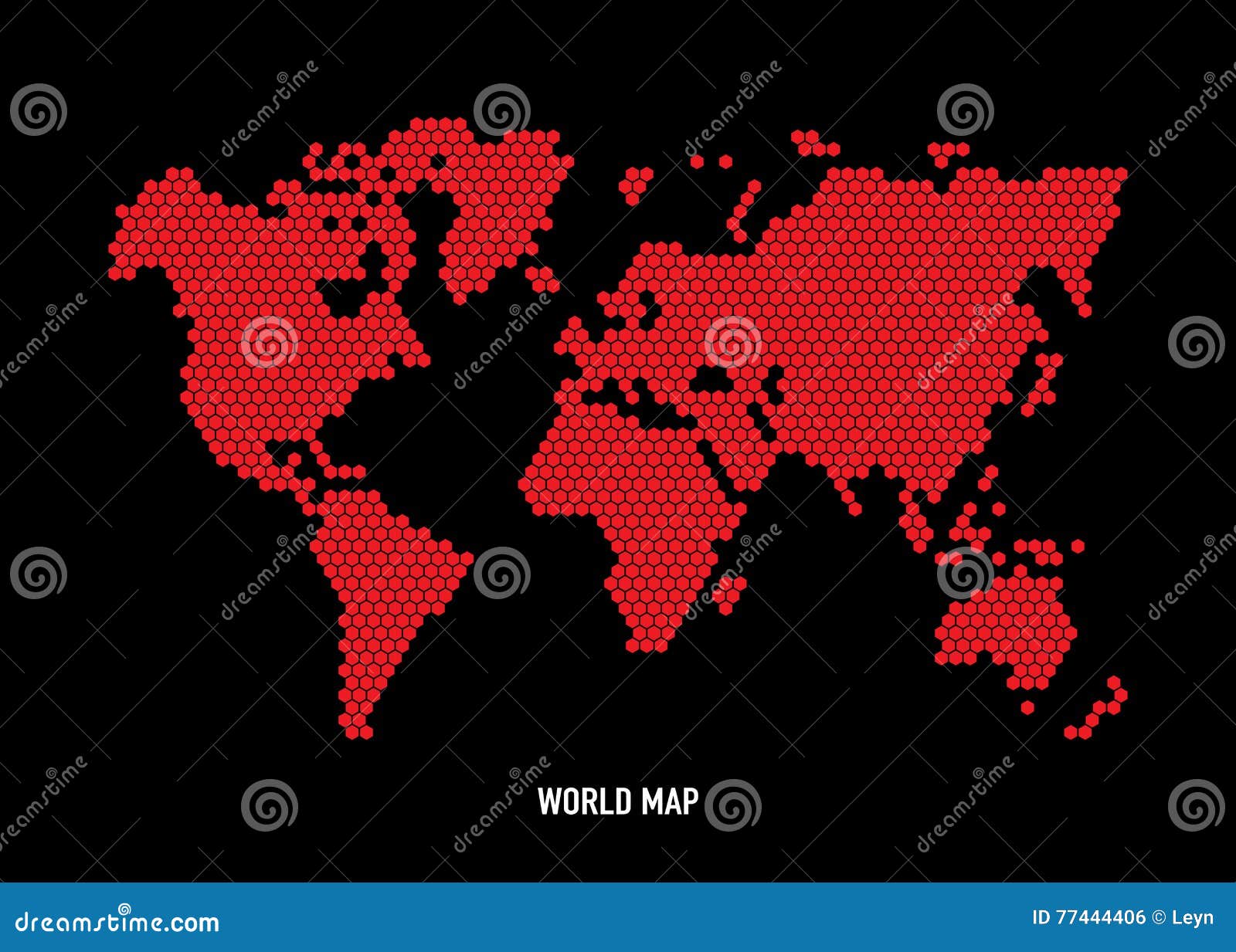 Hexagon shape world map stock vector. Illustration of collection - 77444406