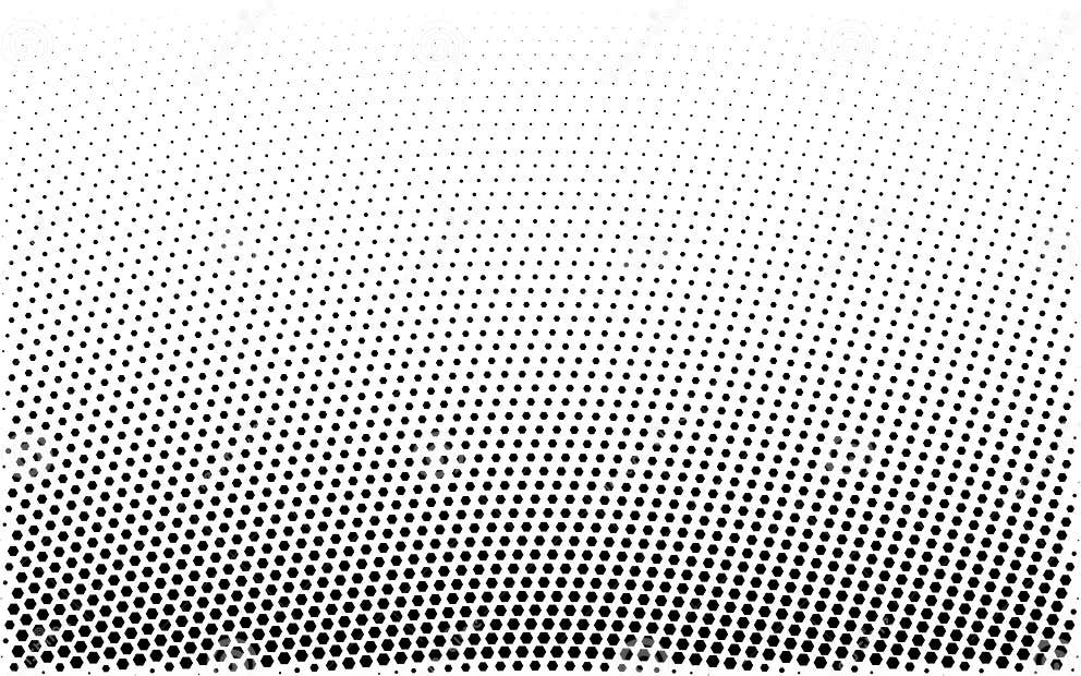 Hexagon Shapes Vector Halftone Background Stock Vector - Illustration ...