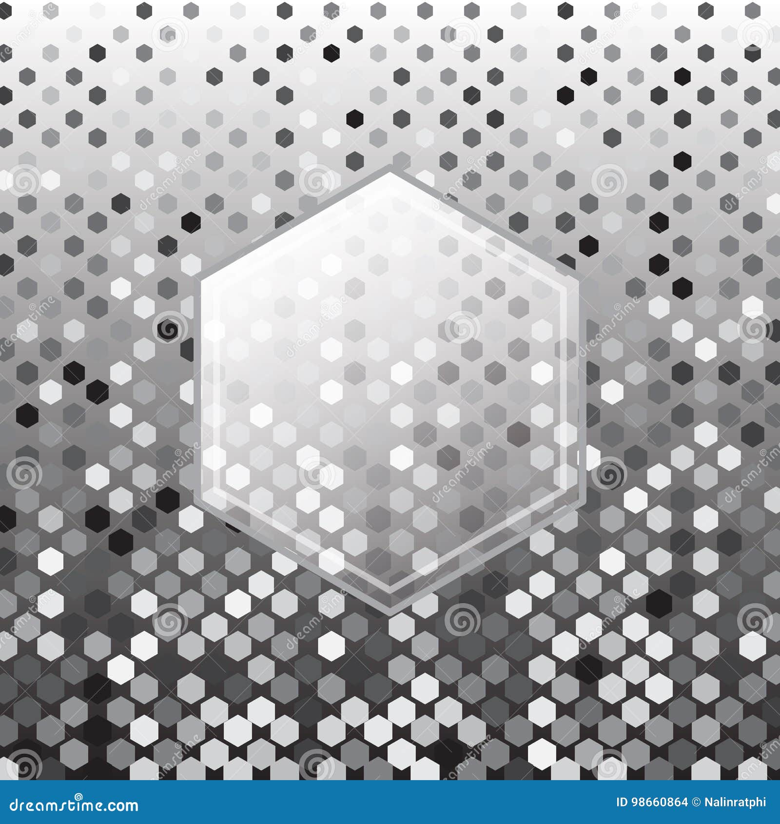 Hexagon Silver Halftone Abstract Background Stock Vector - Illustration ...