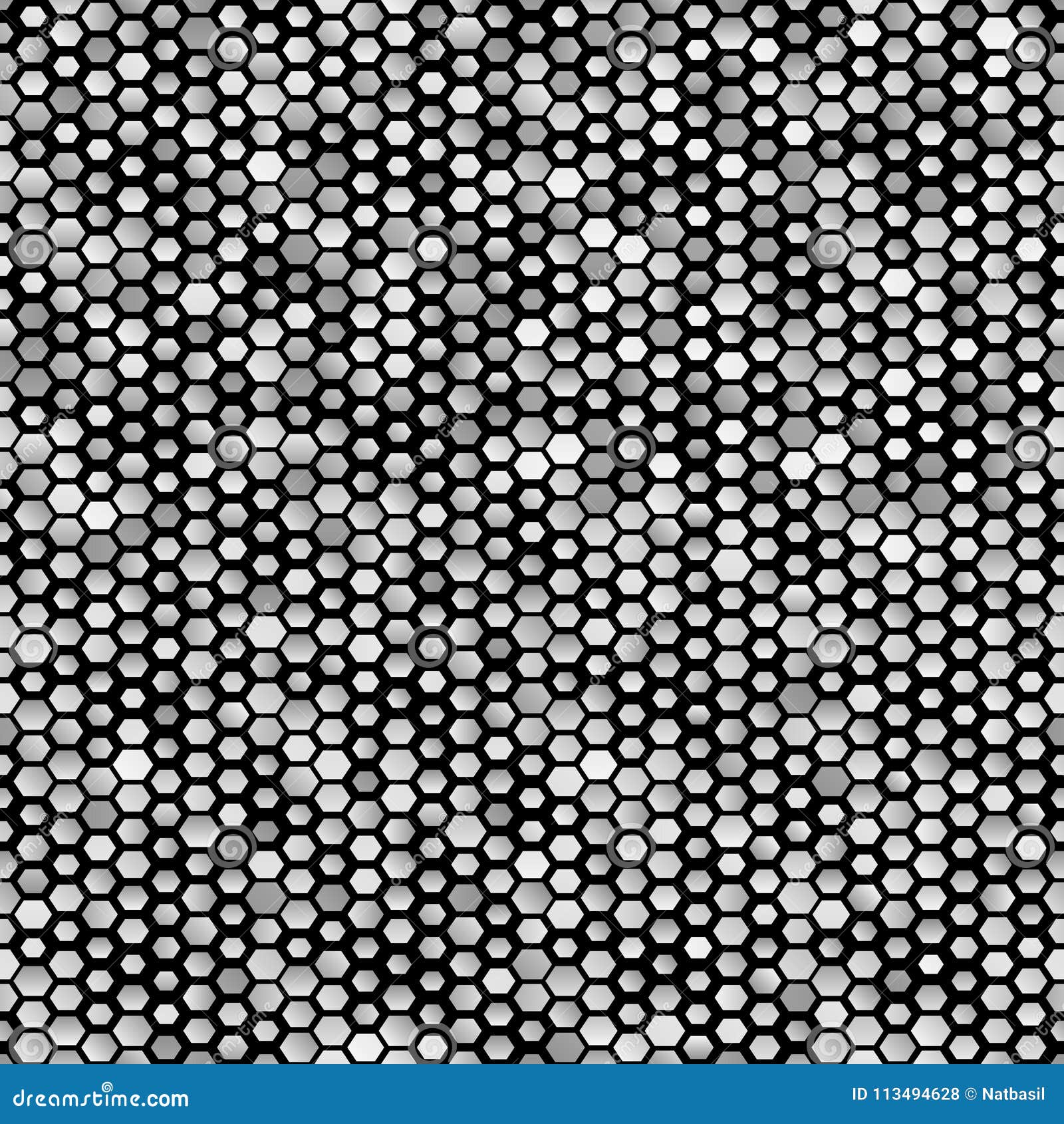 Hexagon Silver Seamless Pattern Stock Vector - Illustration of ...